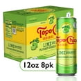 Topo Chico Sabores Sparkling Mineral Water, Lime Flavor with Mint Extract, 12 fl oz, Pack of 8 ...