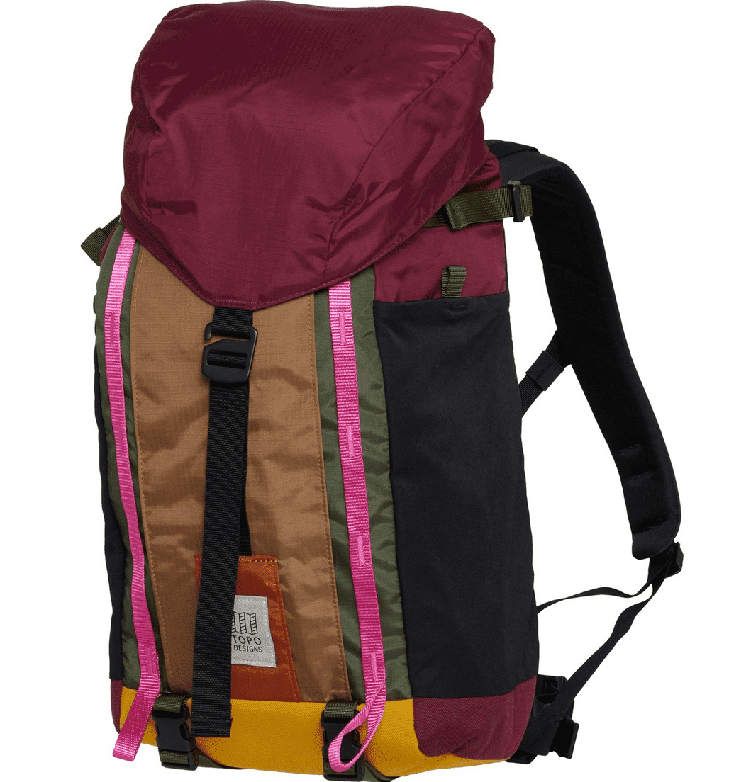 Topo Designs Mountain Pack 16 Liters Backpack Burgundy-Dark Khaki ...