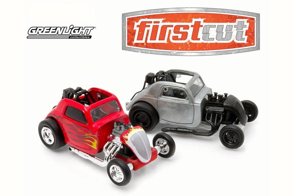 Topo Fuel Altered Drag Car 2-Piece Set, Red & Bare Metal - Greenlight ...
