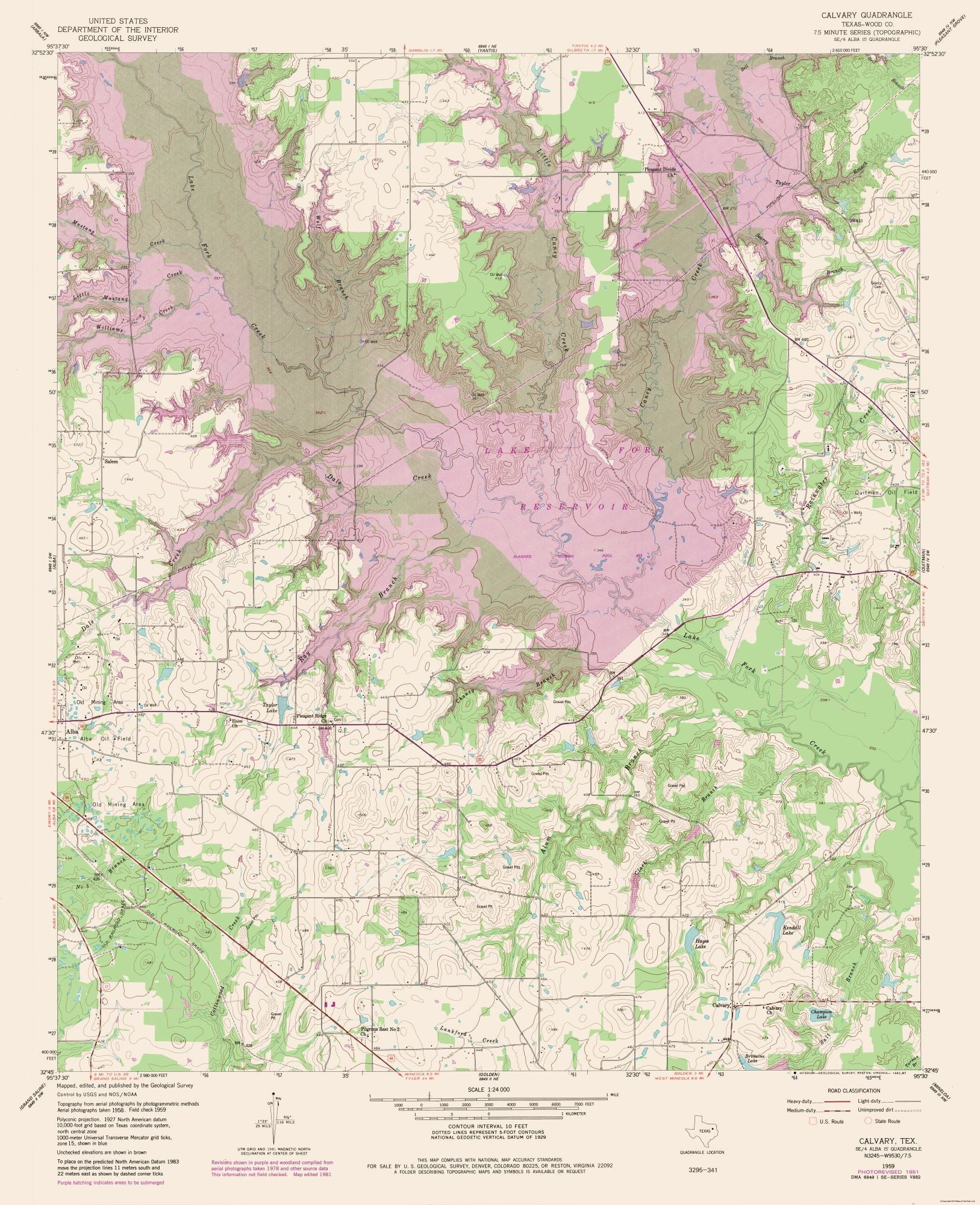 Topographical Map - Calvary Texas Quad - USGS 1959 - 23 x 28.28 ...