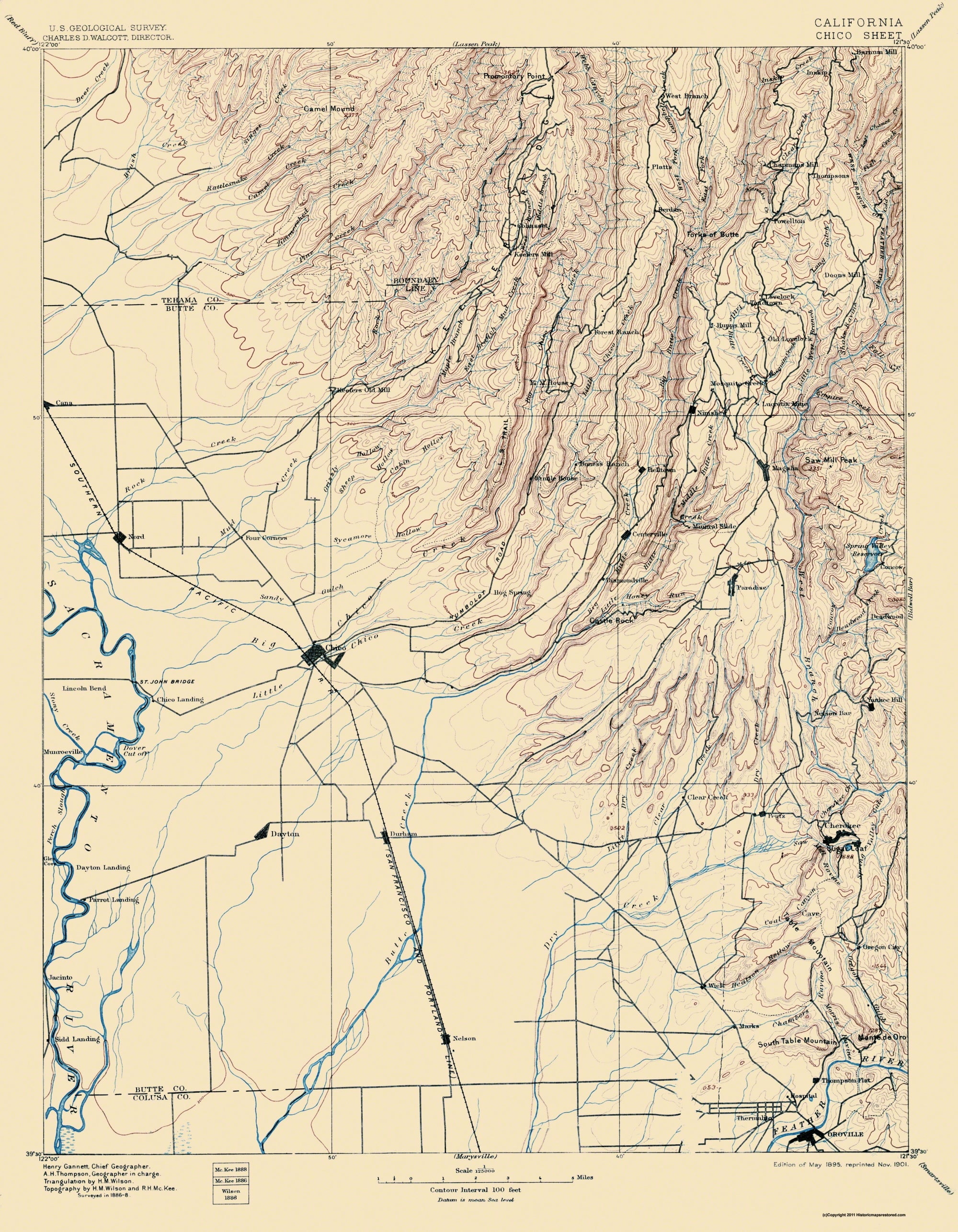 Chico California Map