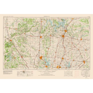 Historical Civil War Map - General Sherman Marches 1863 1865 - Bien ...