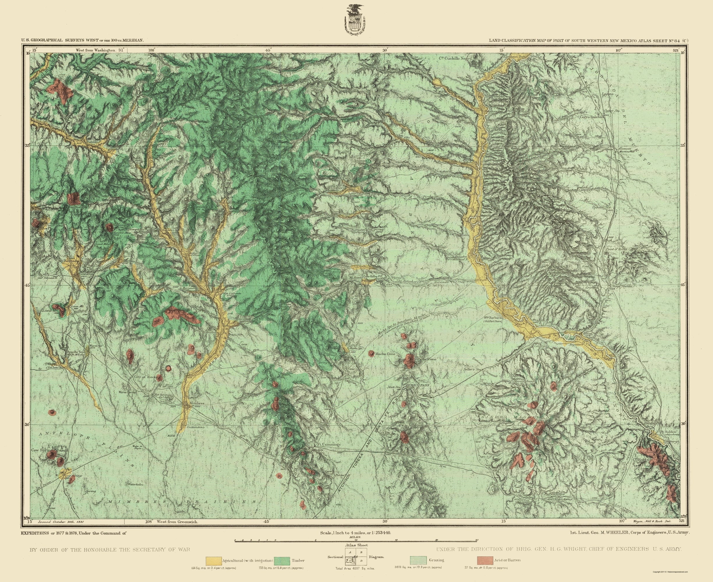 Topographical Map - Southwest New Mexico Land Classification Sheet ...