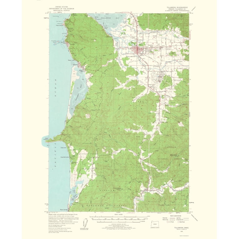 Tillamook County Topo Map