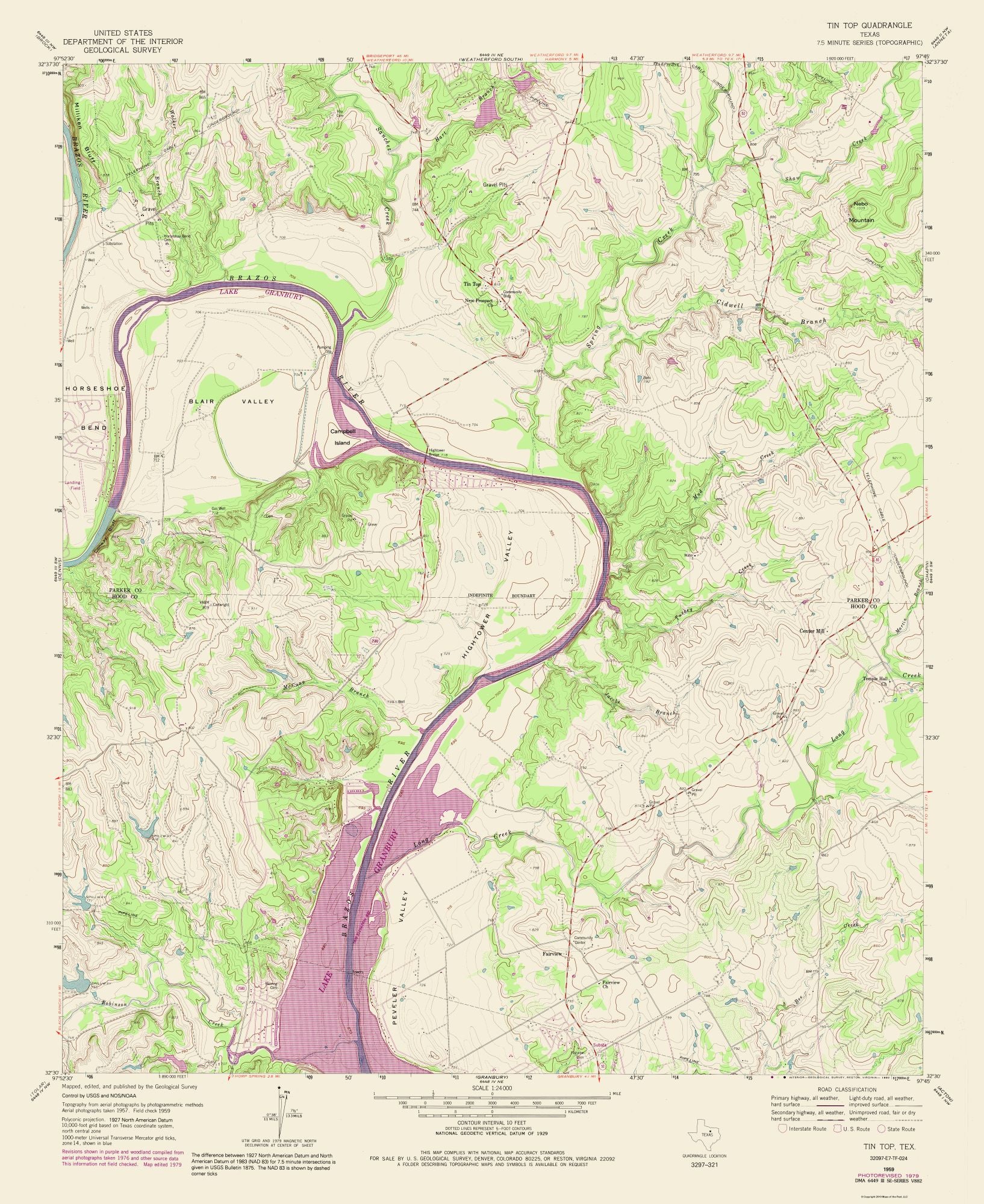 Topographical Map - Tin Top Texas Quad - USGS 1959 - 23 x 28.16 ...