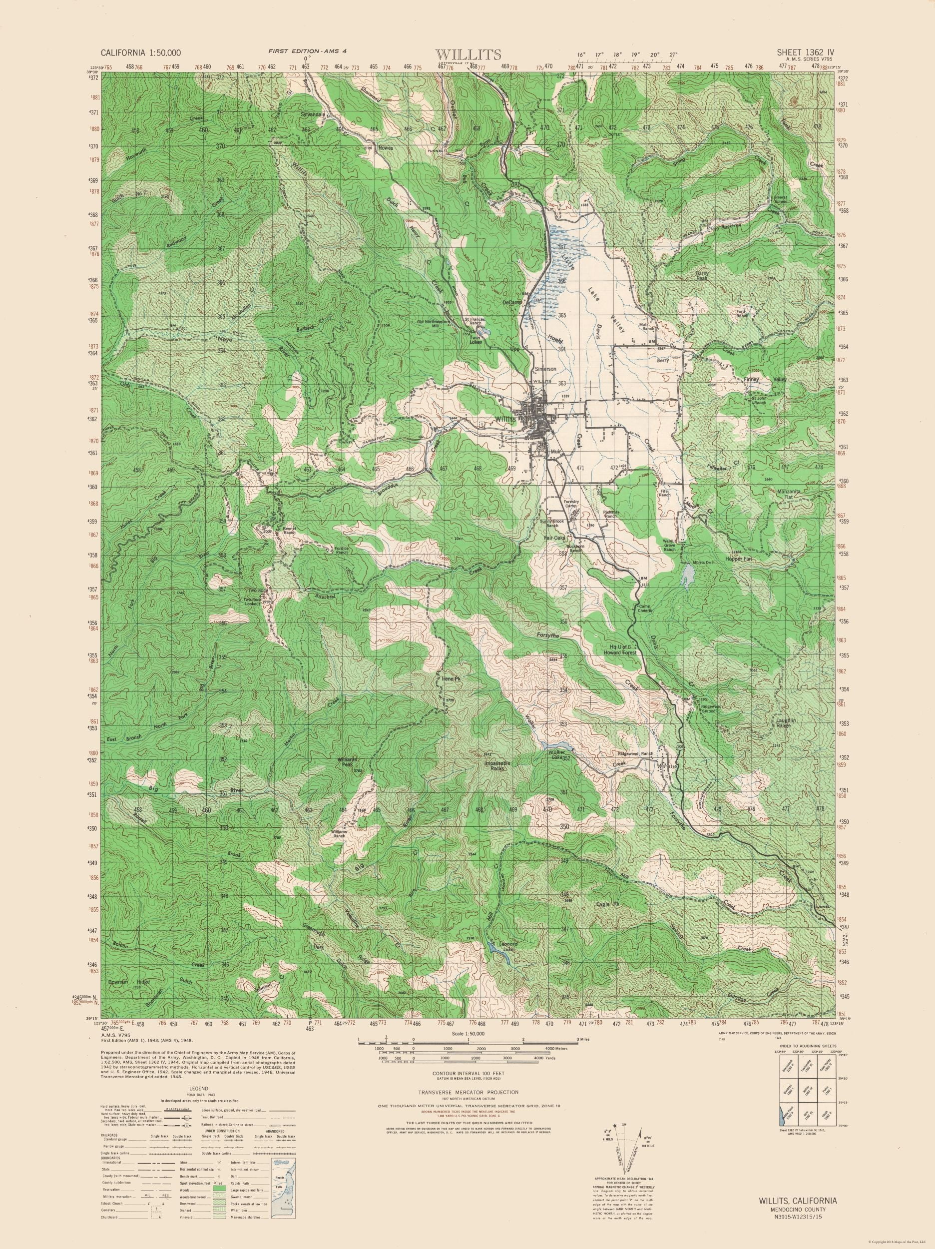 Topographical Map - Wilits Sheet - US Army 1943 - 23 x 30.71 - Vintage ...