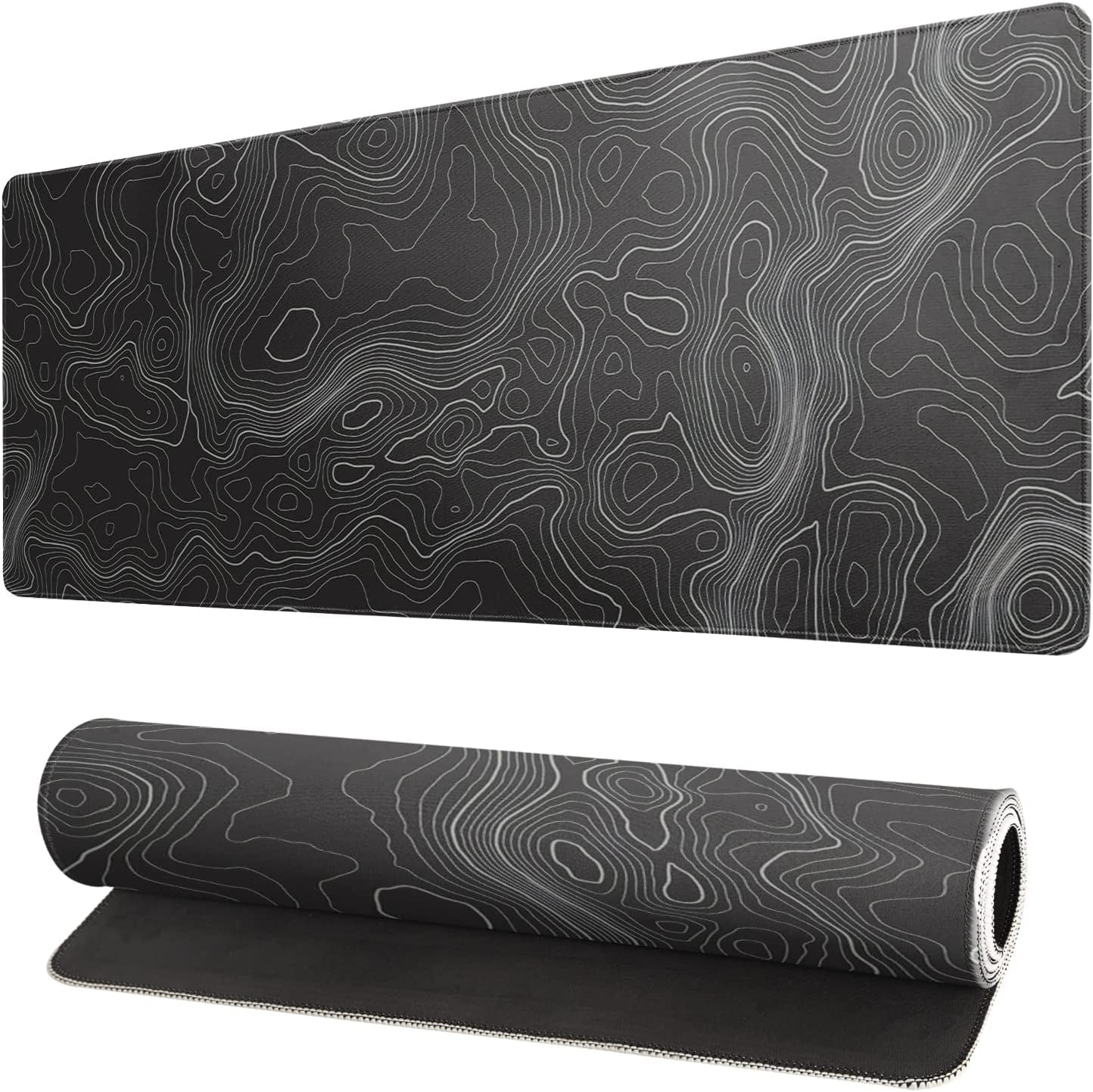 Topographic Contour Extended Mouse Pad 31.5x11.8 Inch Large Long ...