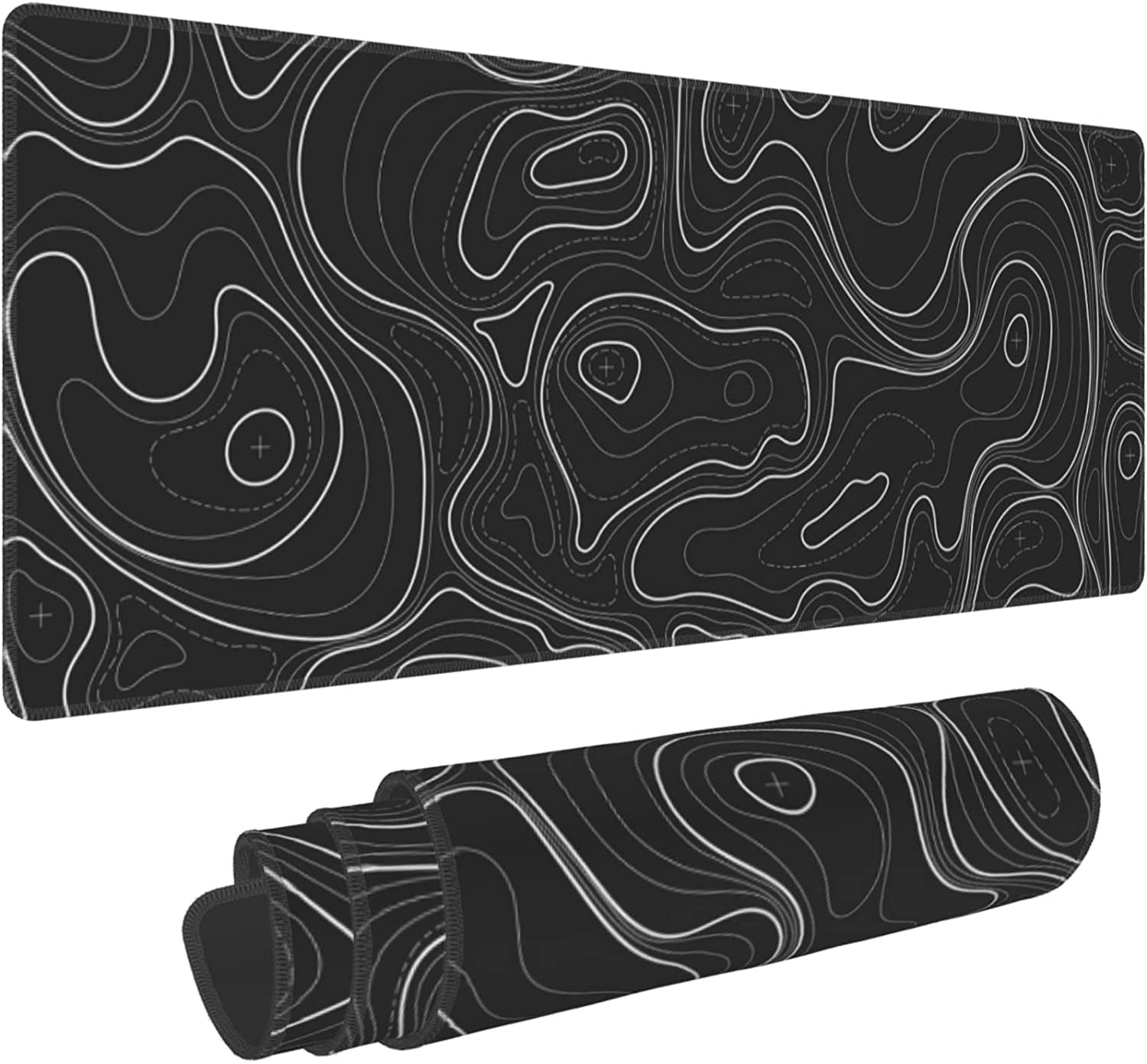 Topographic Contour Map XL Mouse Pad Gaming Extended Large Mousepad ...