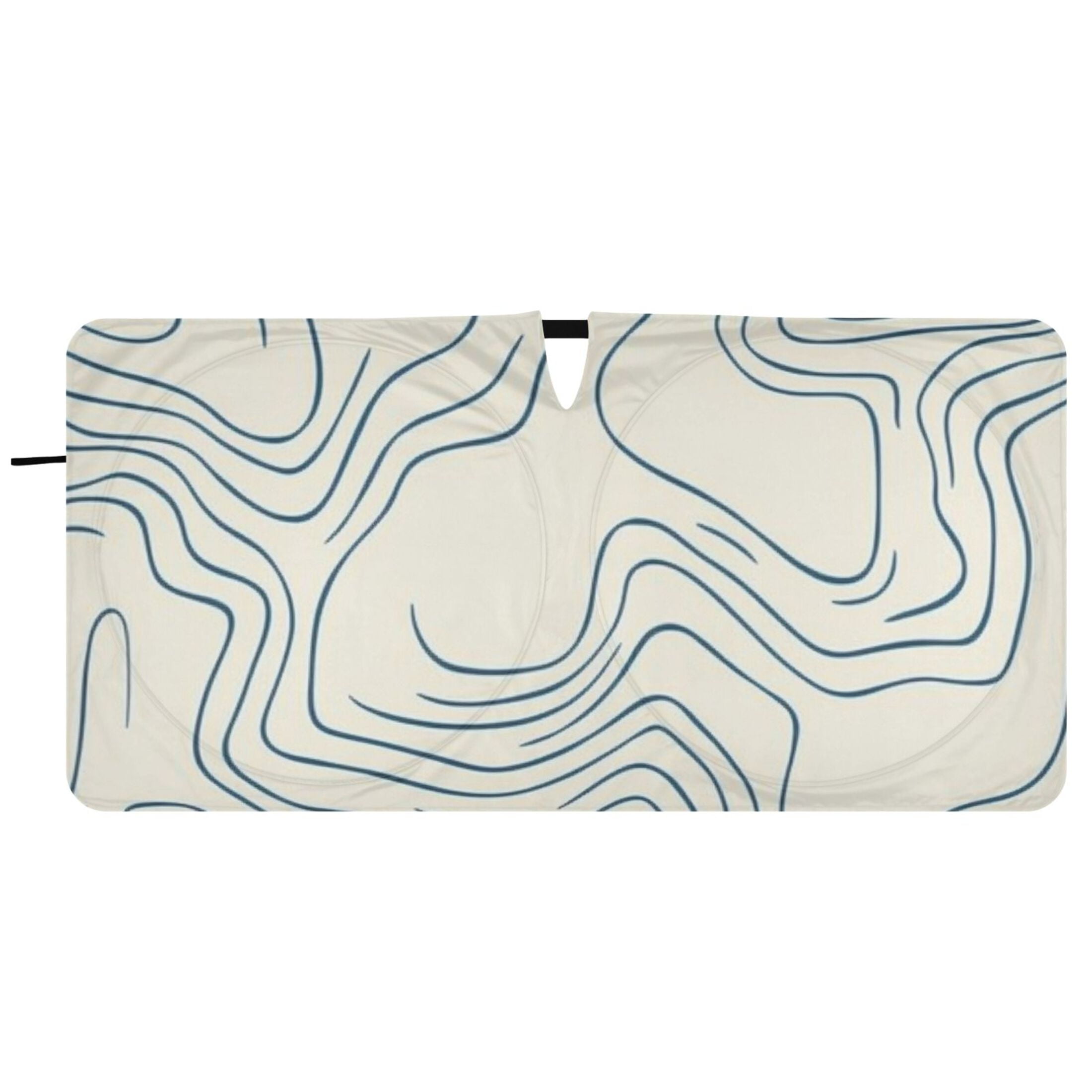 Topographic Map Blue Lines Car Windshield Sun Shade Foldable Front ...