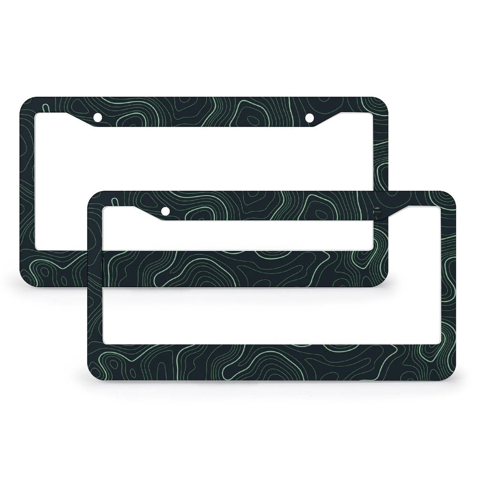Topographic Map Contour Lines Background License Plate Frame Holder - 2 ...