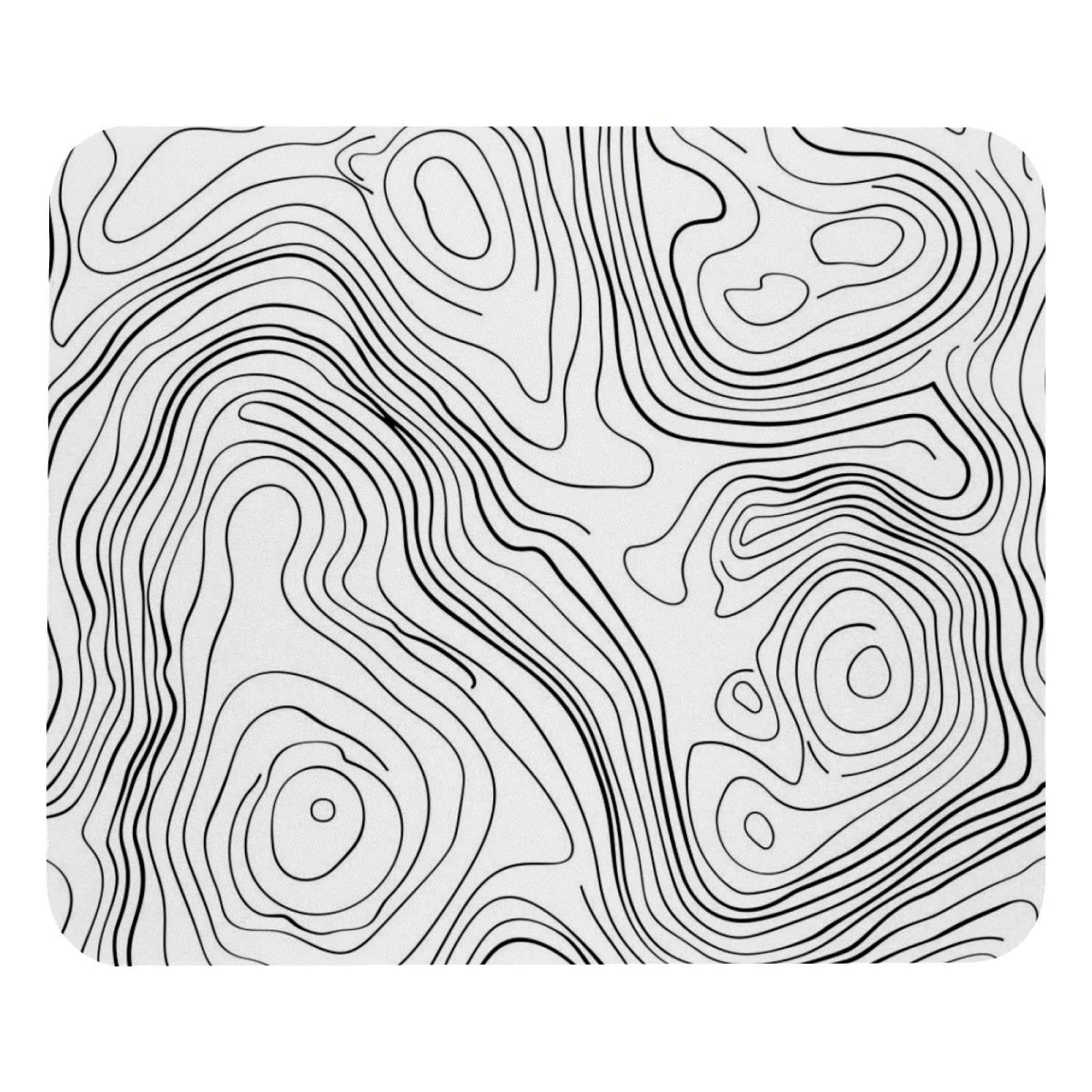 Topographic Map Mouse Pad, Personality Design Rubber Base for Office ...
