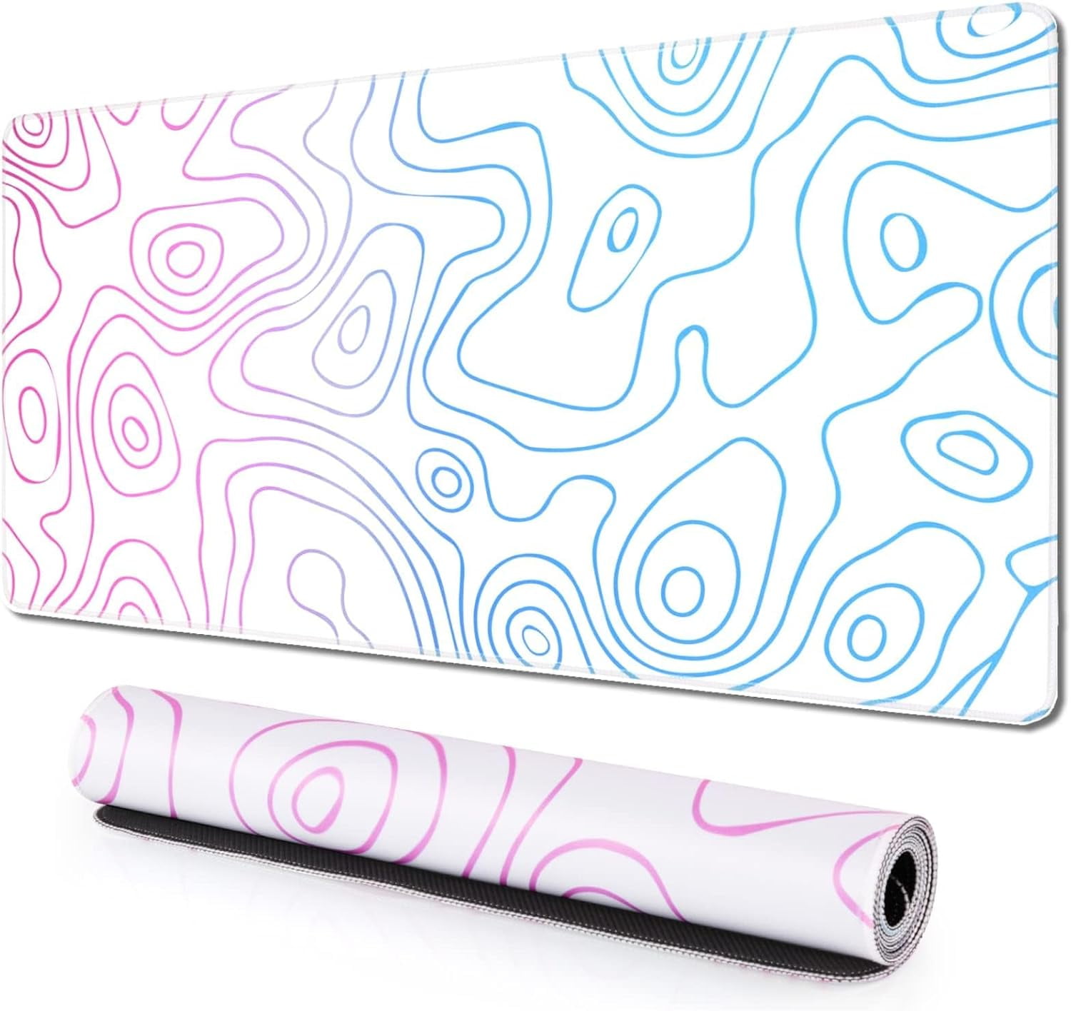 Topographic Mouse Pad, Large Gaming Mouse Pad, Non-Slip Rubber Base ...