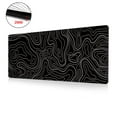 Topographic Mouse Pad Mat Gaming Large Long Extend Black/White Mousepad ...