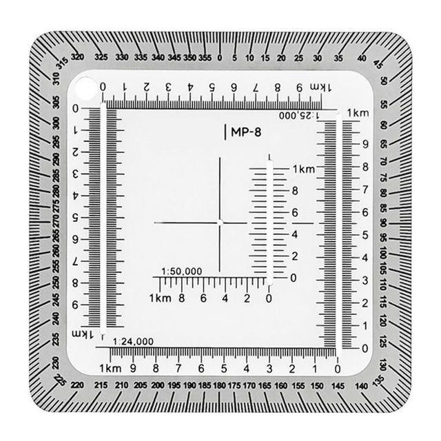 Topographic flexible scale and protractor for construction engineering ...