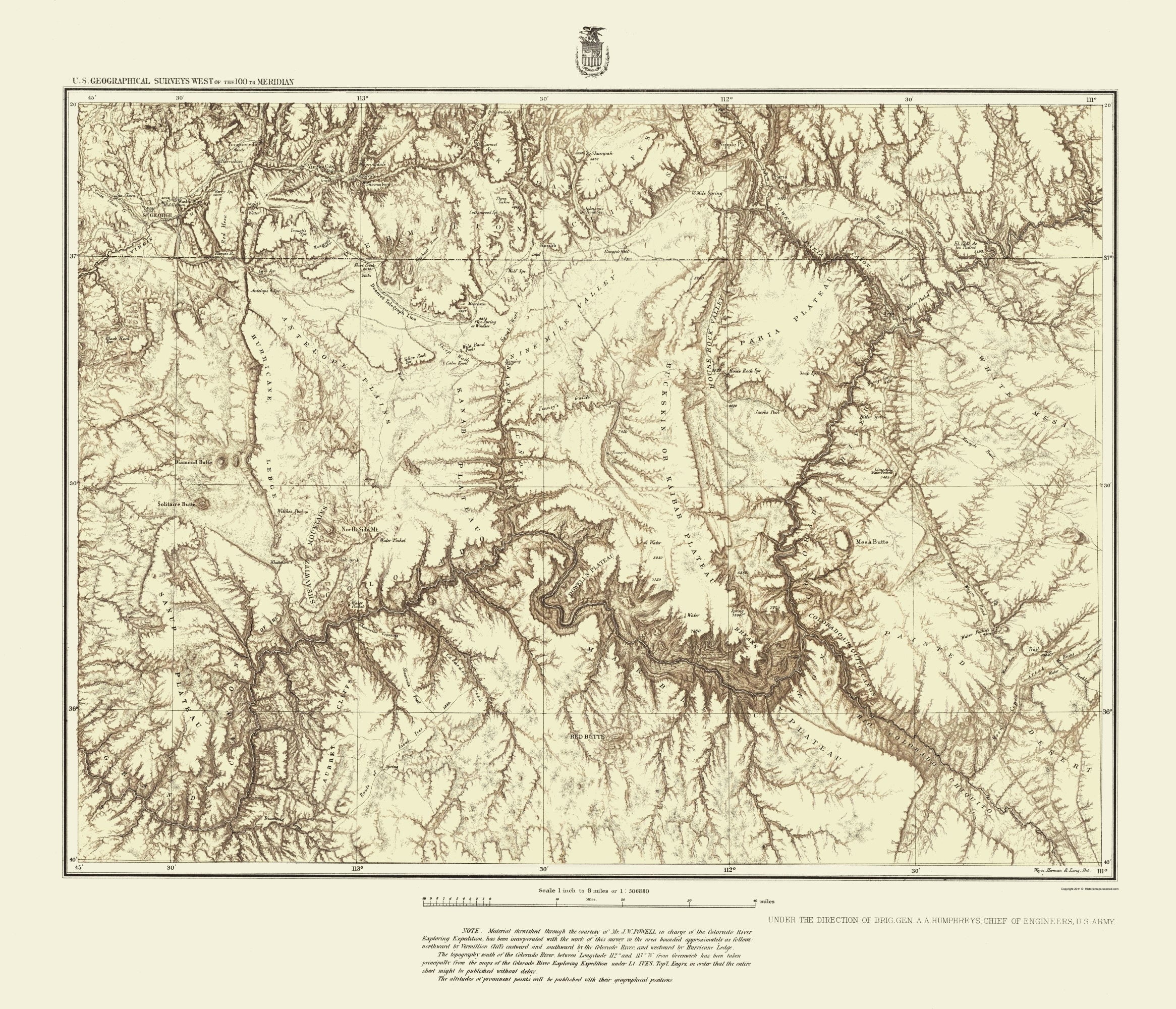 Topographical Map - Arizona Northern Utah Southern Geographical - US ...