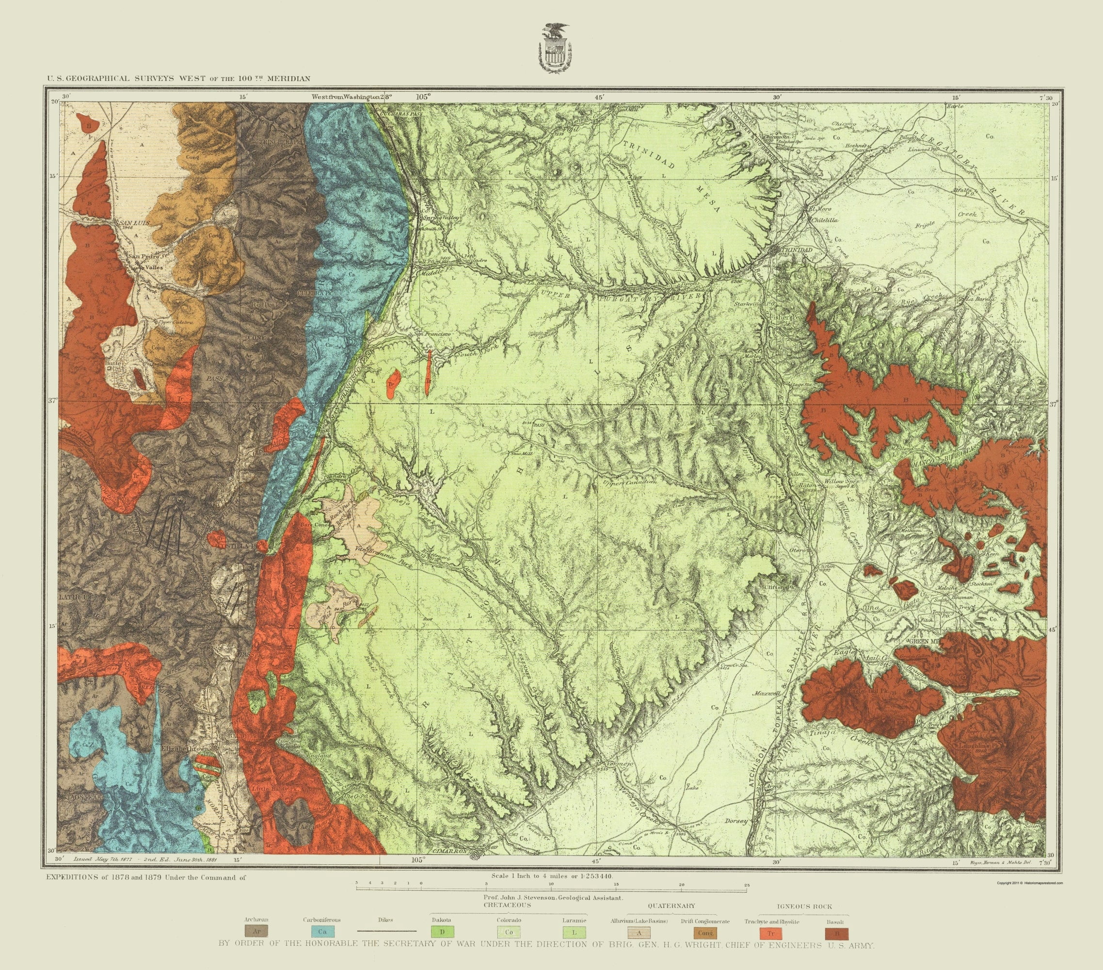 Topographical Map - Colorado New Mexico Land Classification Sheet - US ...