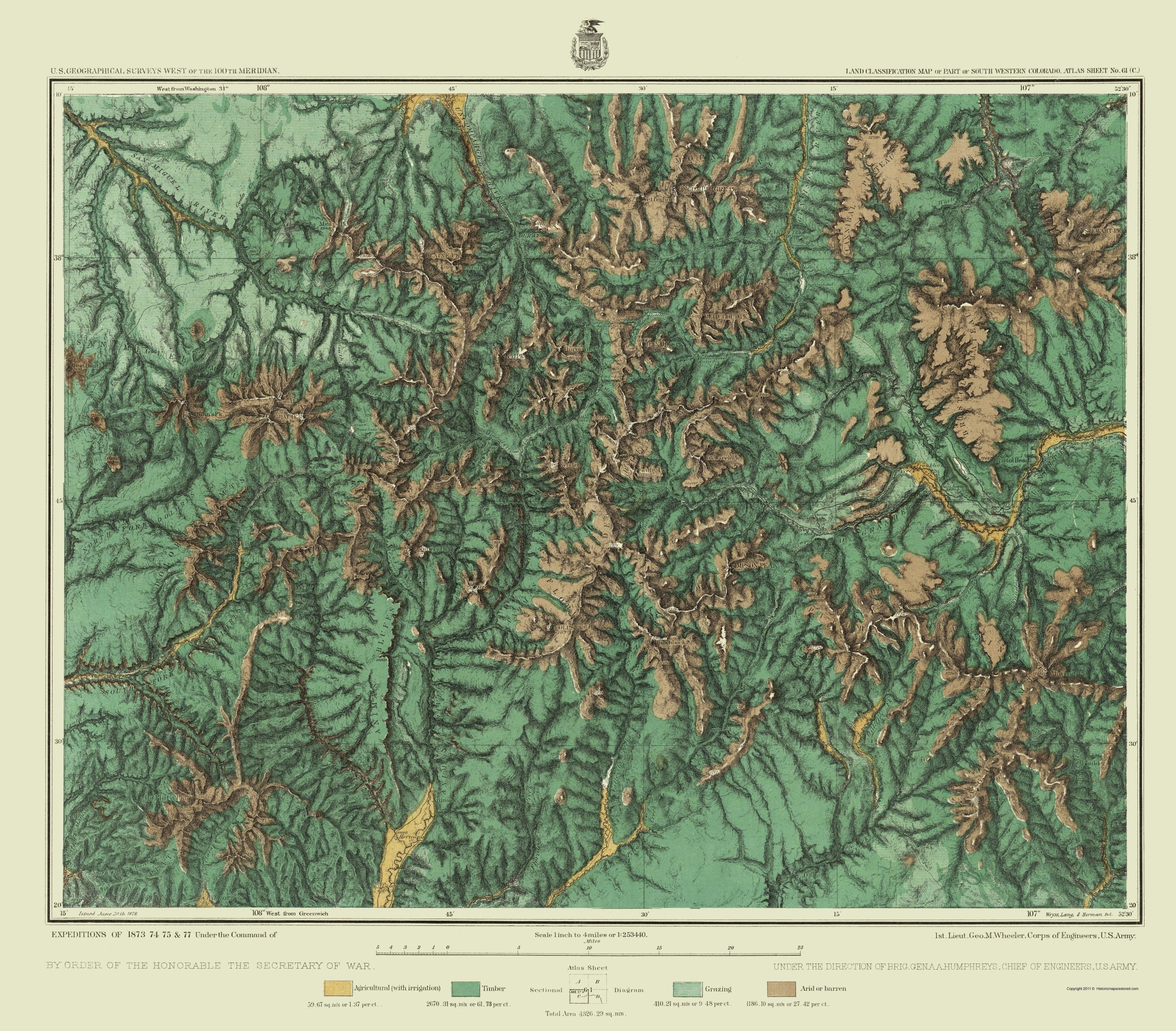 Topographical Map - Colorado Southwest Land Classification Sheet - US ...
