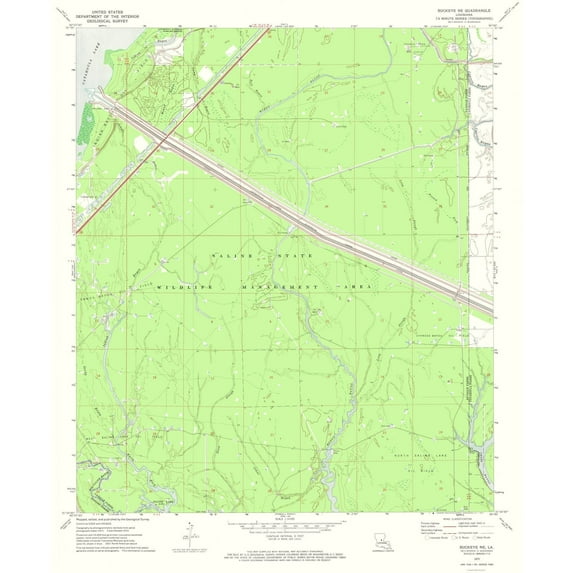 Topographical Map - North East Buckeye Louisiana Quad - USGS 1972 - 23 ...