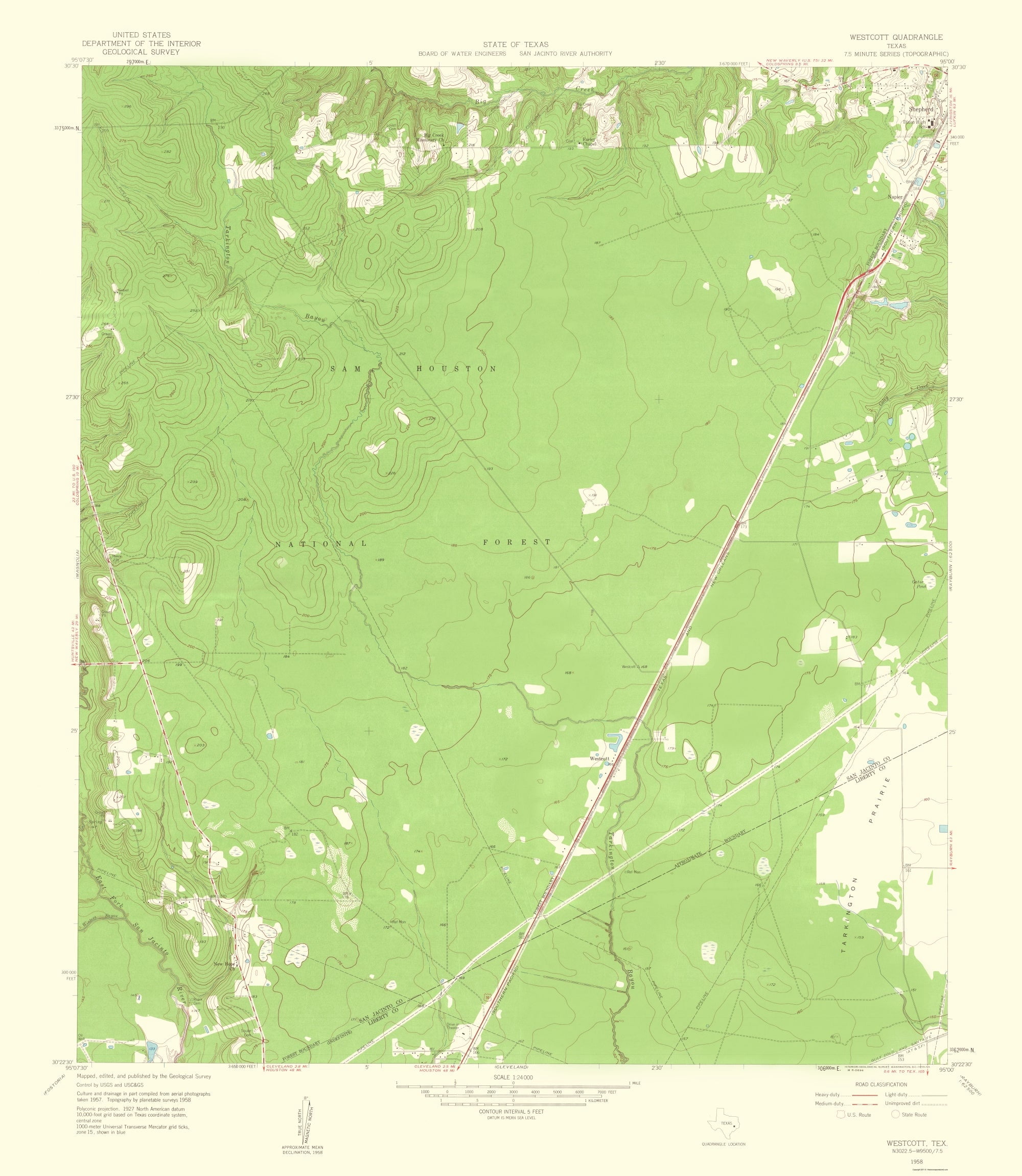 Topographical Map - Westcott Texas Quad - USGS 1959 - 23 x 26.46 ...