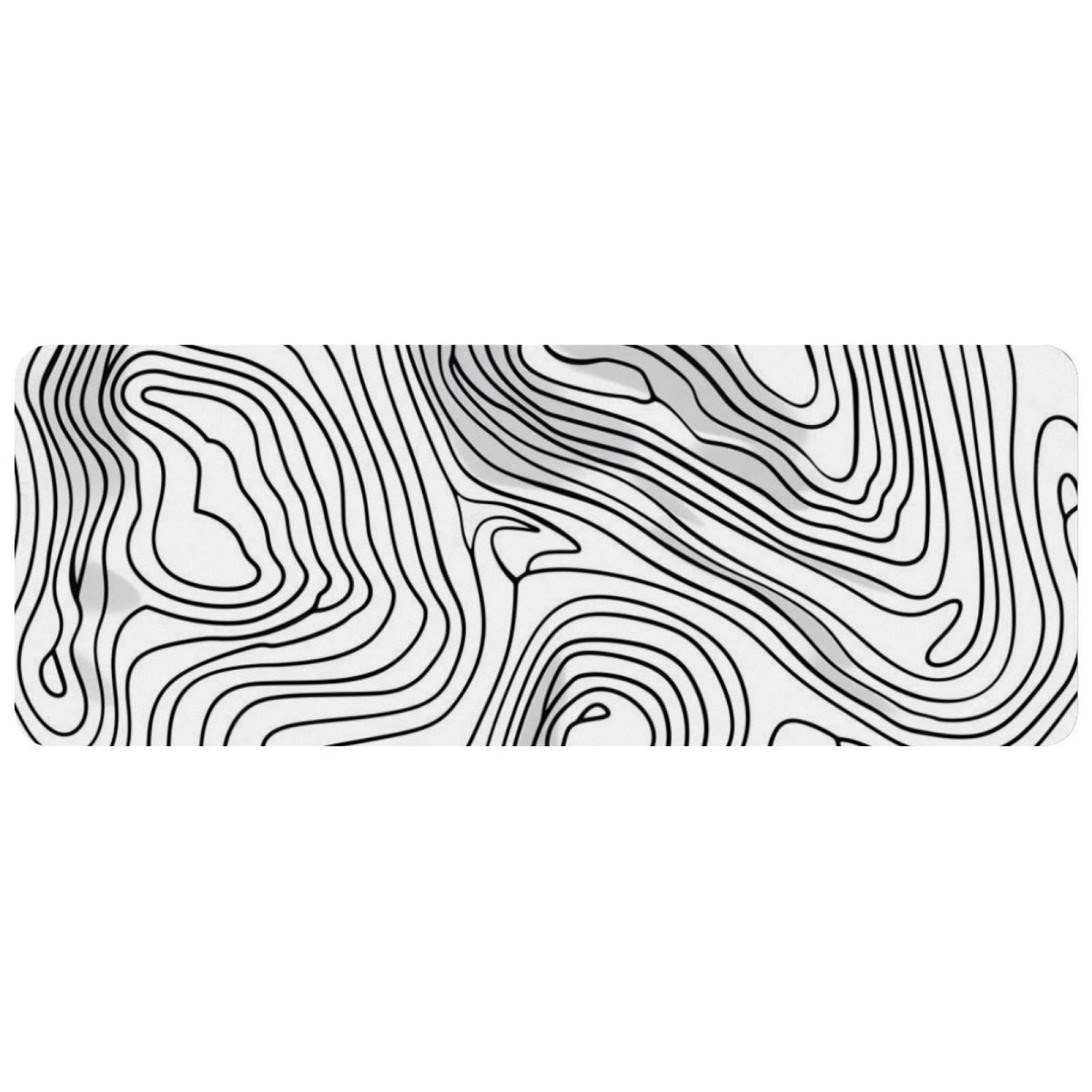 Topography Line Map Computer Mouse Pad,Rubber Mouse Mat for Gaming ...
