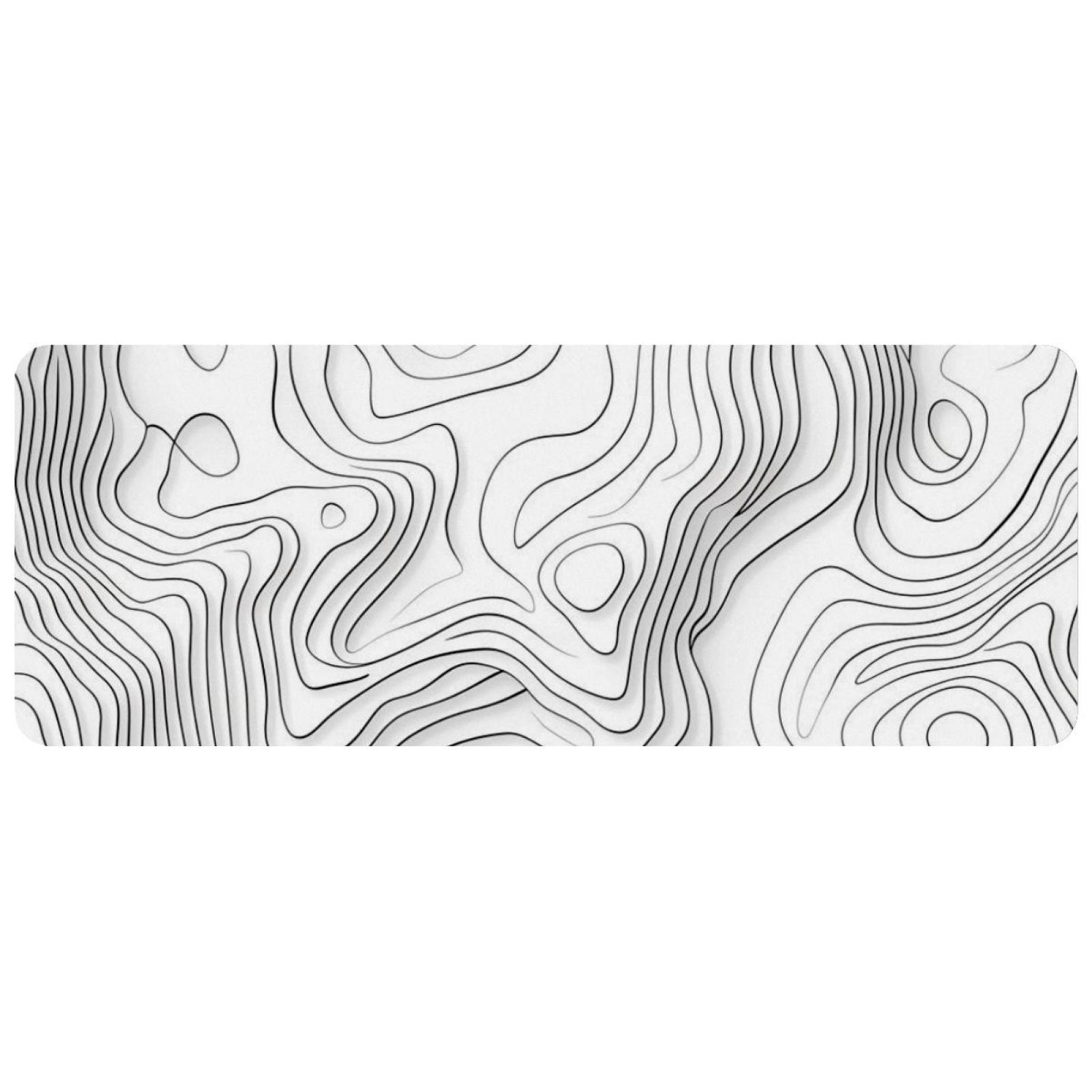 Topography Line Map Mouse Pad, Personality Design Rubber Base for ...