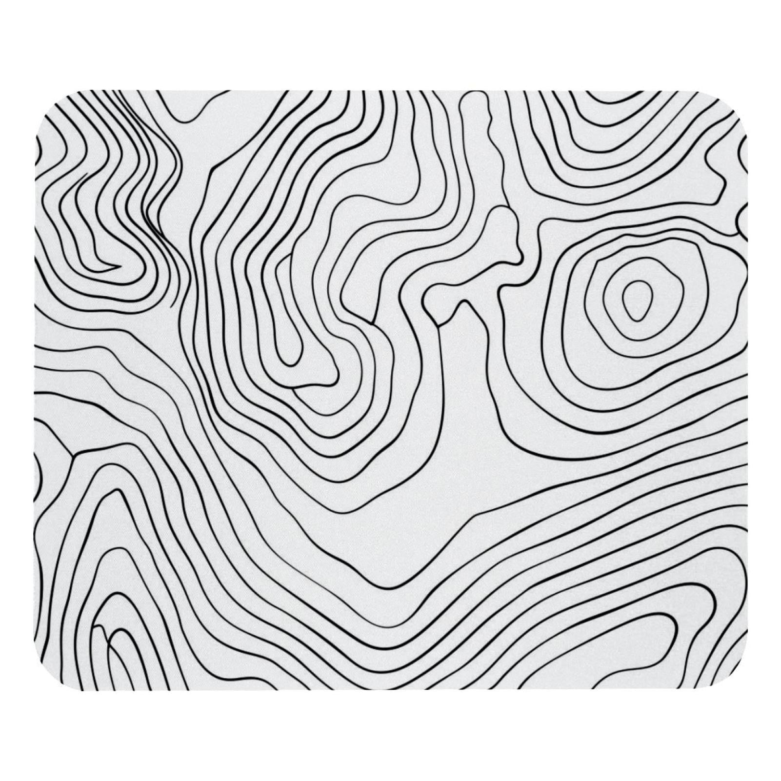 Topography Line Map Mouse Pad , Soft Cute Computer Mouse Mat with ...