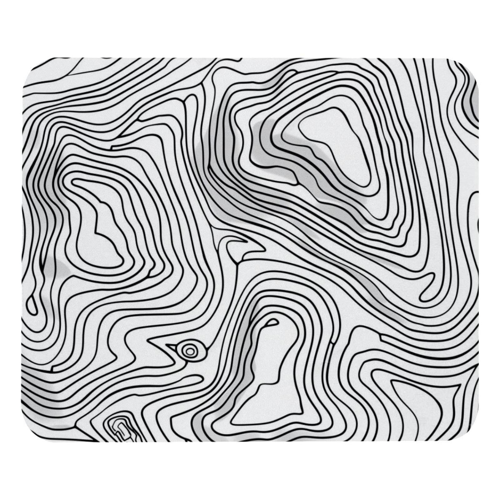 Topography Line Map Mouse Pad for Wireless Mouse Home Office Desk ...