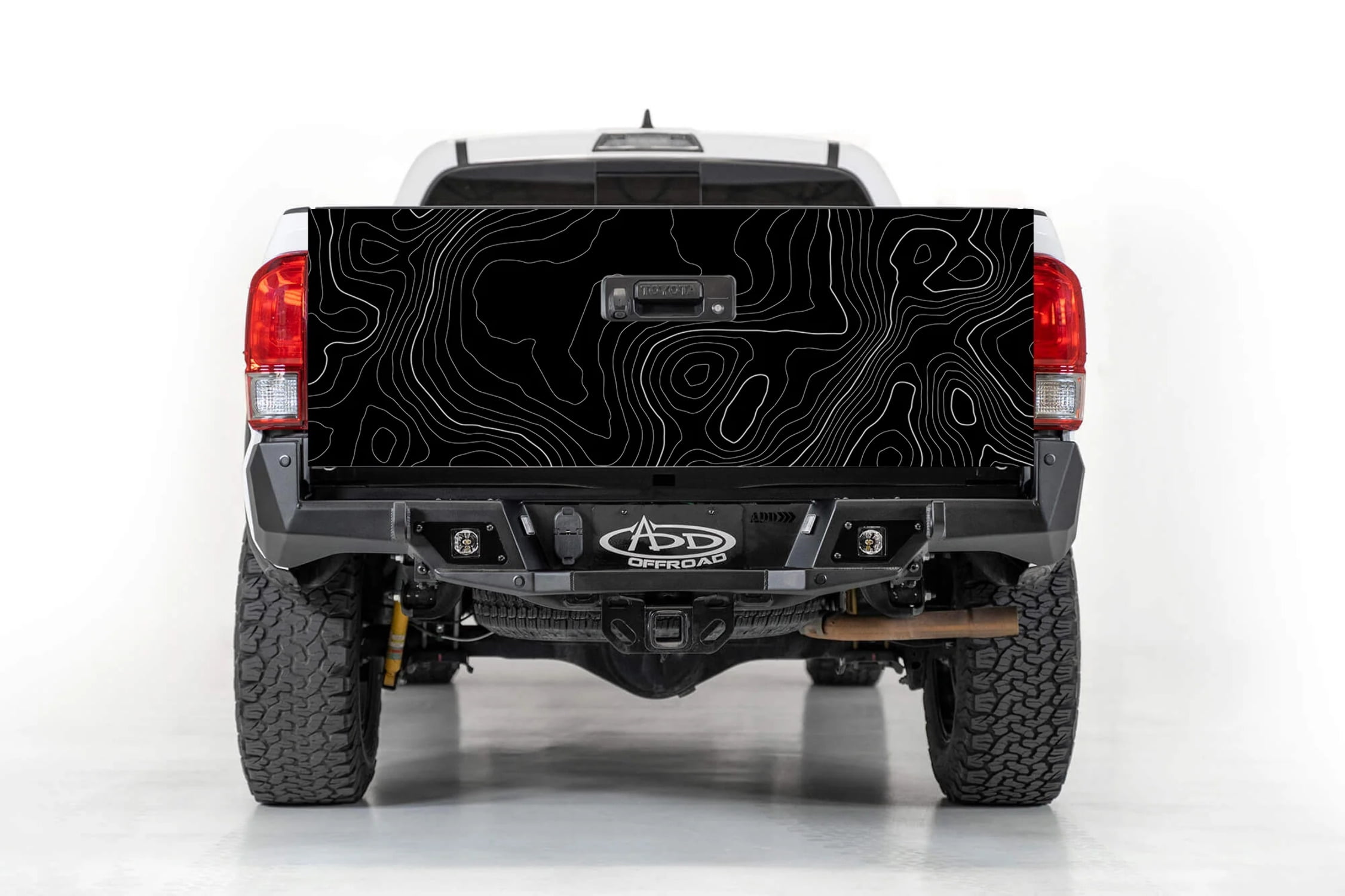 Topography Map Tailgate Wrap Vinyl Graphic Decal Sticker Wrap - Walmart.com