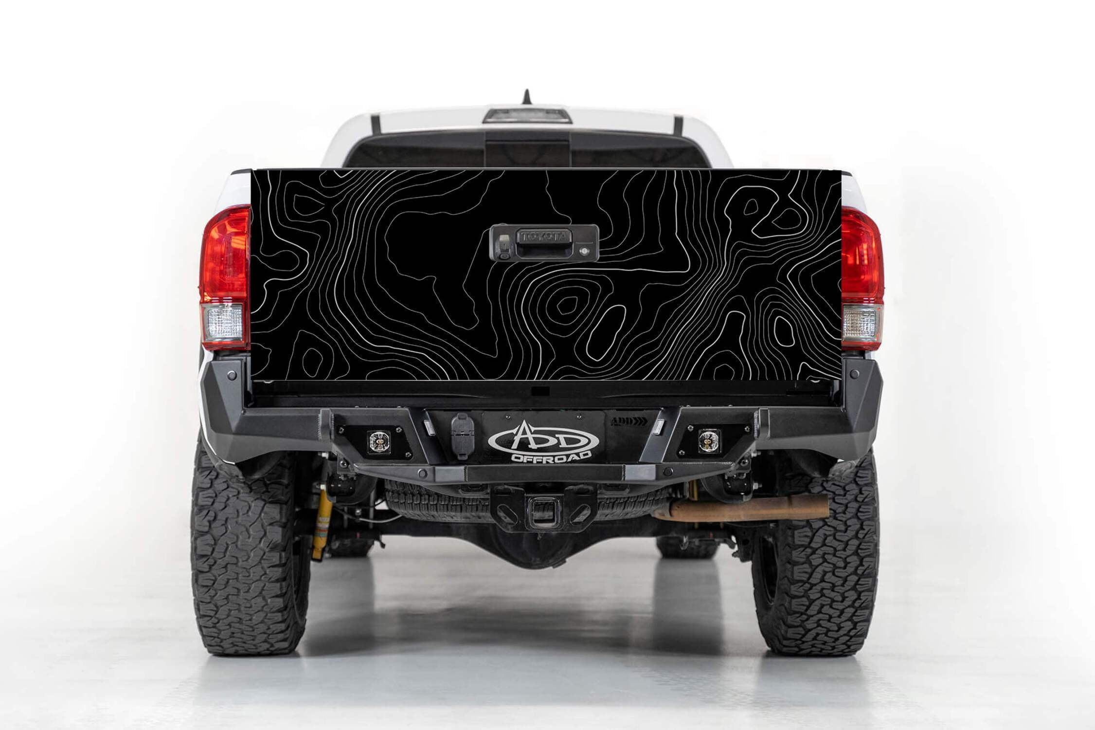 Topography Map Tailgate Wrap Vinyl Graphic Decal Sticker Wrap - Walmart.com