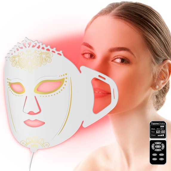 Toponechoice 7Colors LED Light Therapy Face Mask Body Beauty Instrument ...