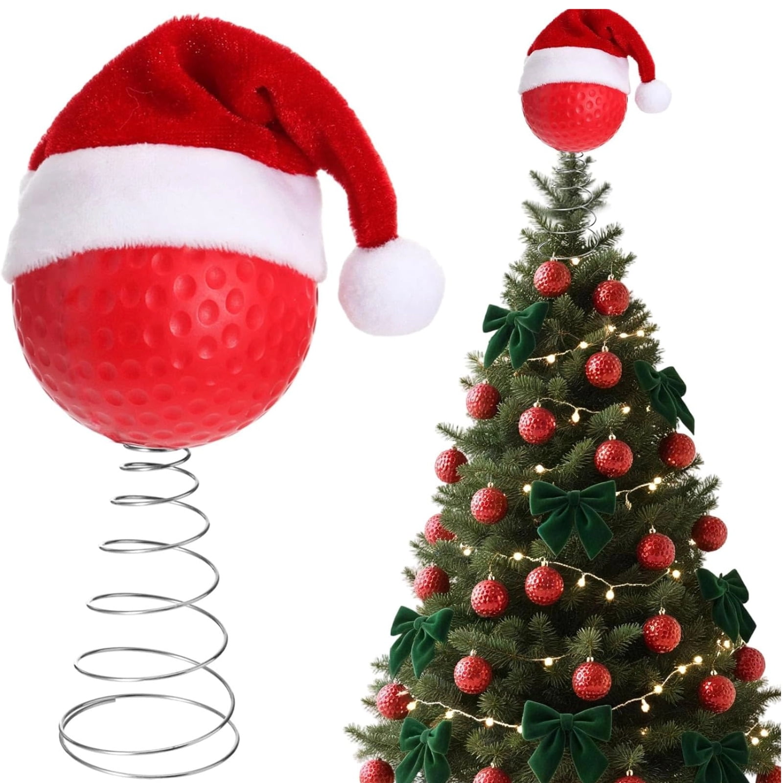 Topper for Christmas Tree | Golf Holiday Decoration,Sports Holiday Tree ...