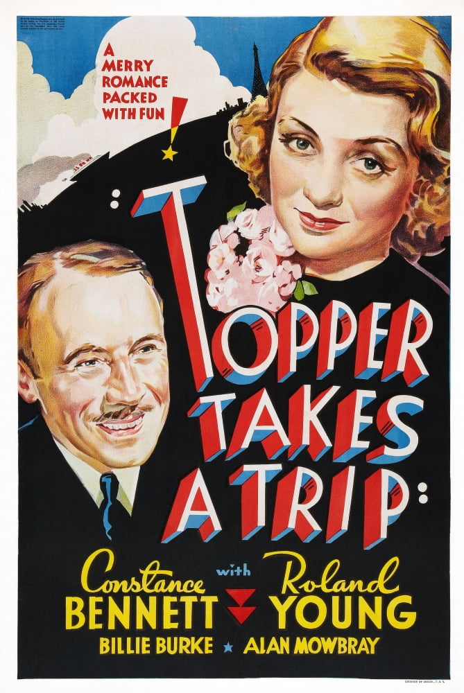 Topper Takes A Trip Us Poster Art From Left: Roland Young Constance ...