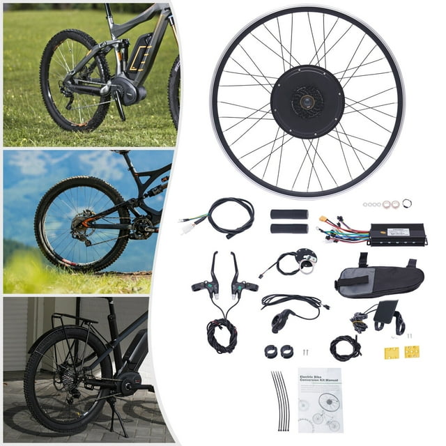 ToppiJoy 1000W 48V Electric Bicycle Motor Kit, Front/Rear Wheel E-Bike ...