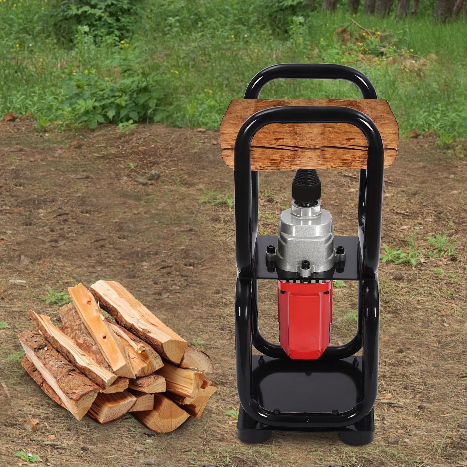 ToppiJoy 110V/50Hz Electric Log Splitter 450RPM Freestanding Firewood ...