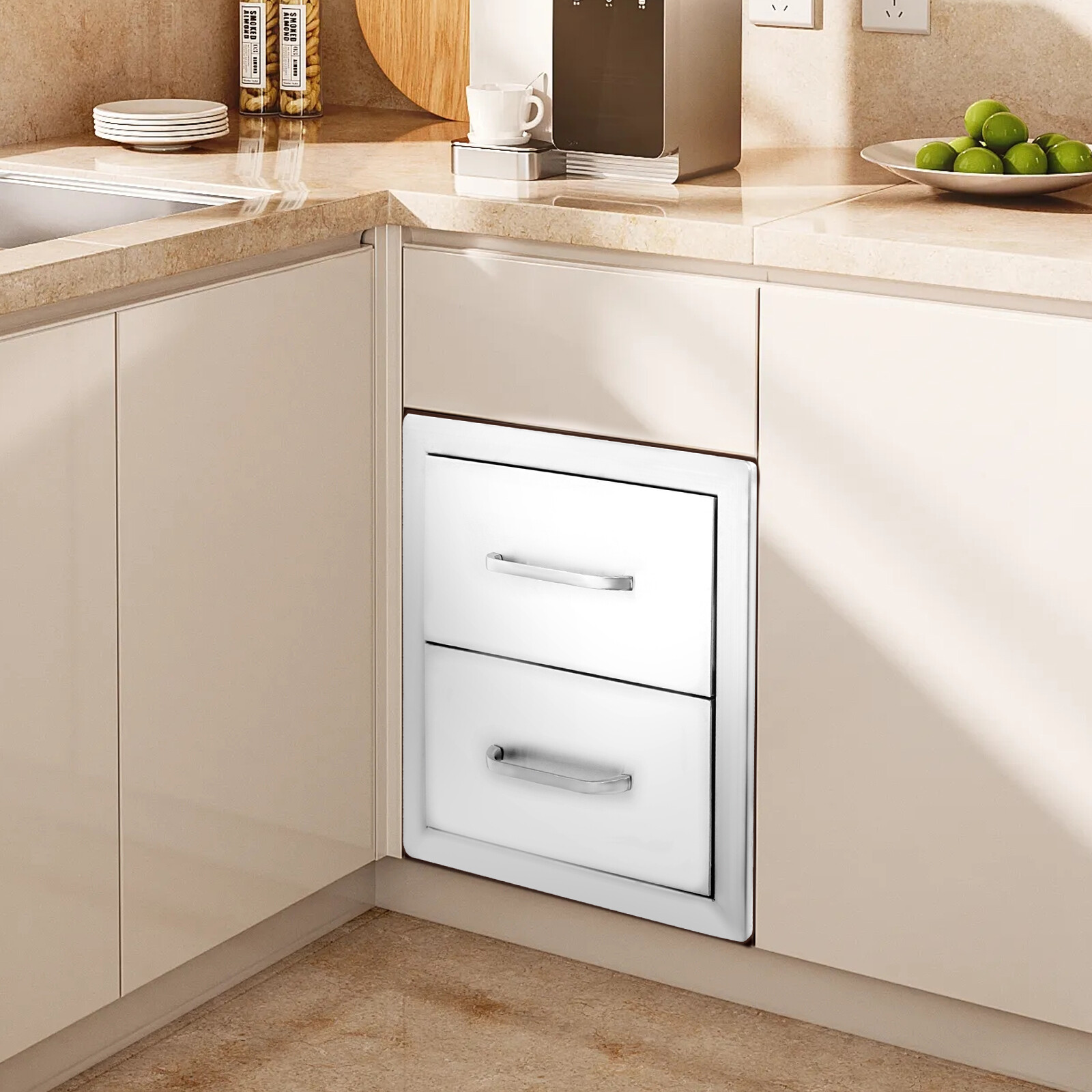 ToppiJoy 14*14.3*23in Stainless Steel Outdoor Kitchen Drawers, BBQ ...