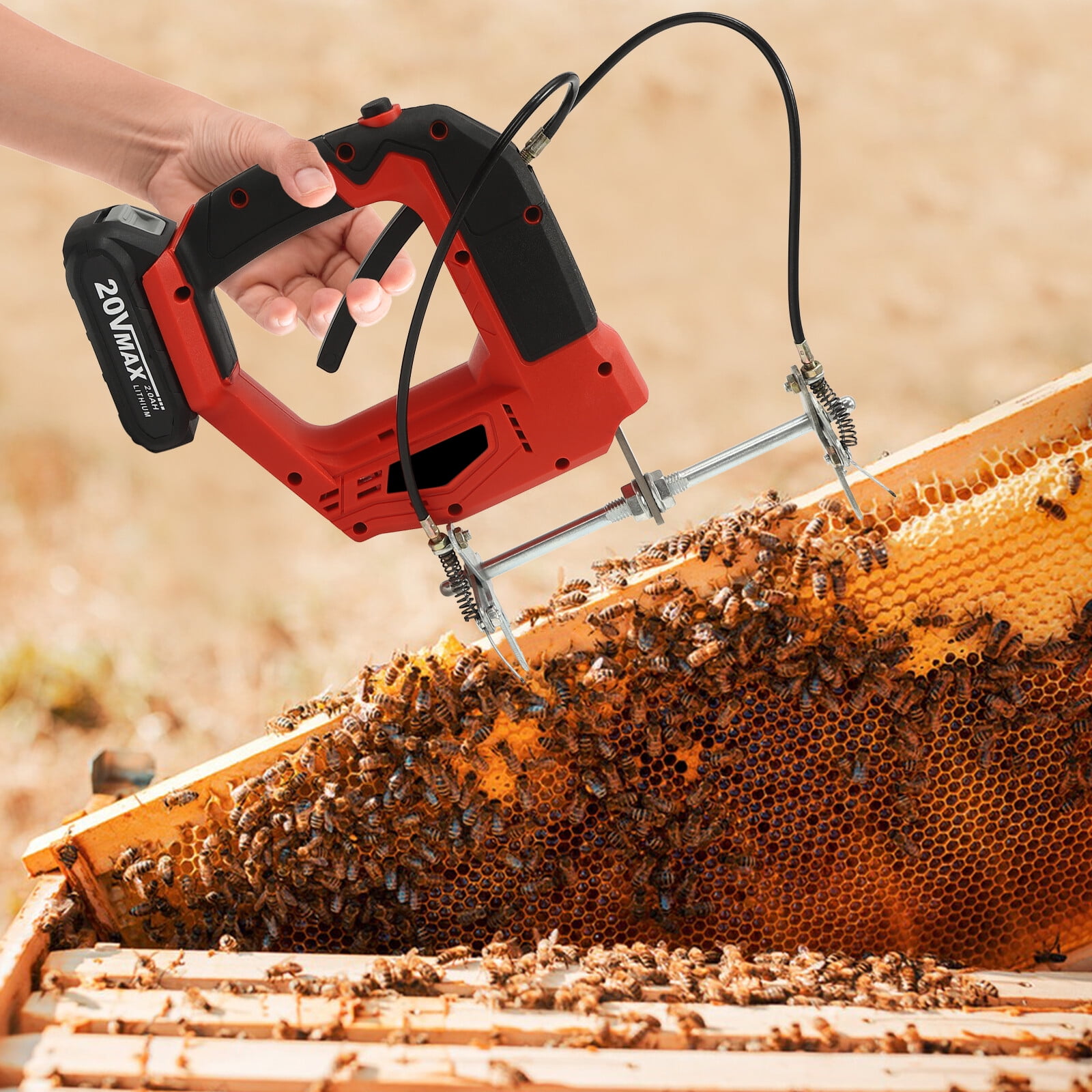 ToppiJoy 150W Electric Bee Shaker Handheld Honey Spinner with 4 Speeds ...