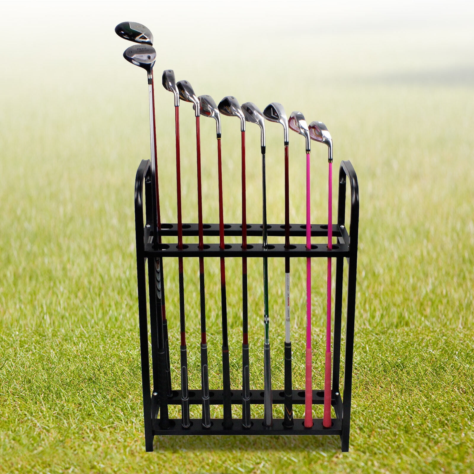 ToppiJoy 18 Holes Golf Club Organizer Rack Golf Club Display Stand Rack ...