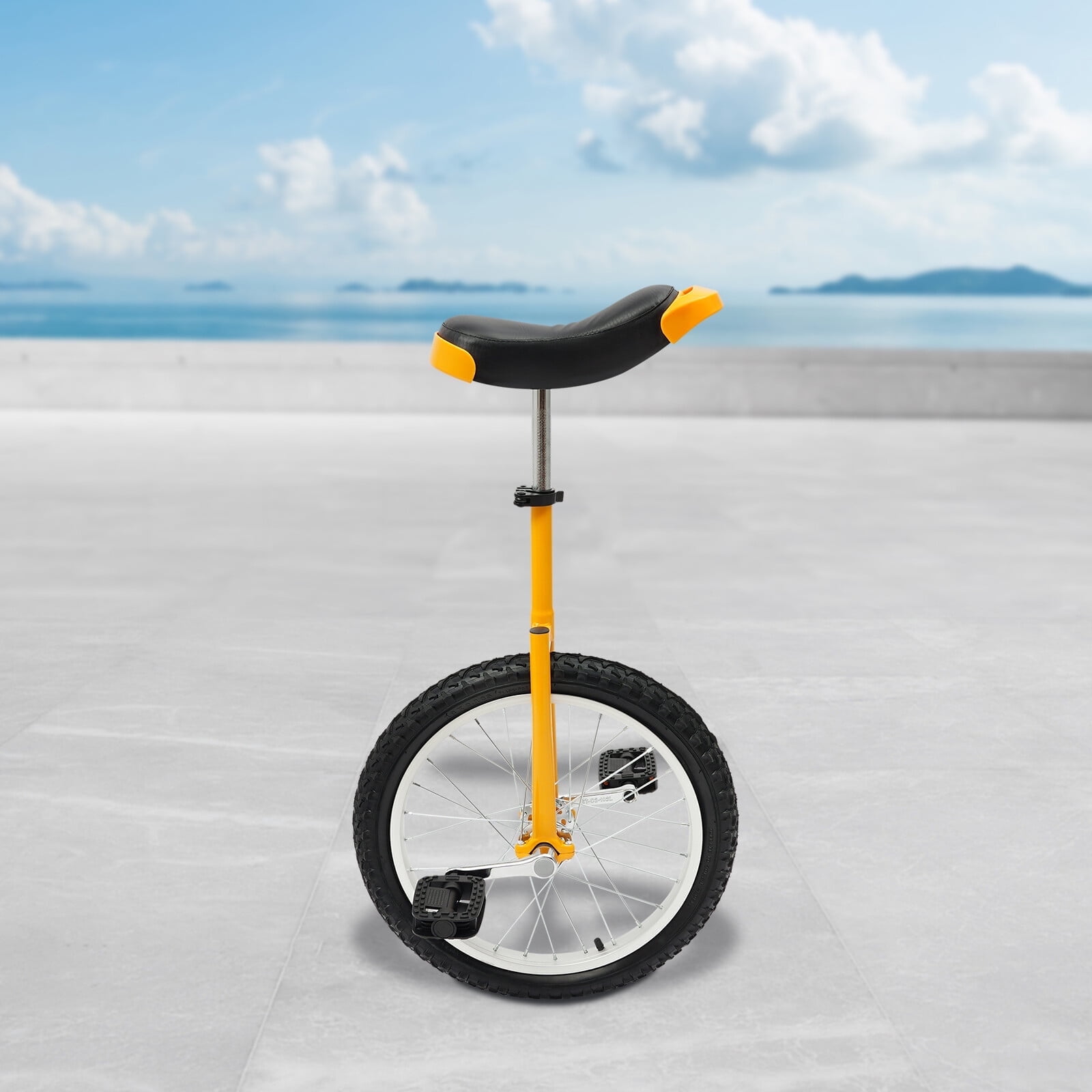 ToppiJoy 18 Inch Yellow Wheel Unicycle for Adults & Kids, One Wheel ...