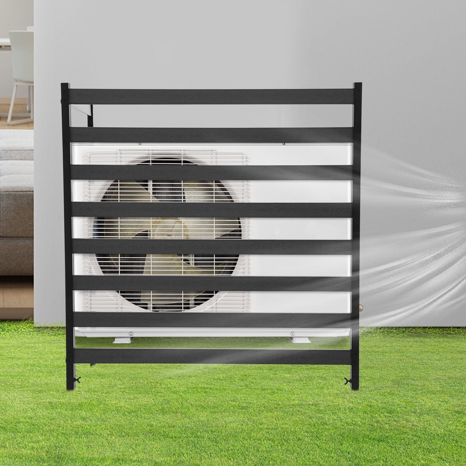 ToppiJoy 2-Panels AC Fence for Outside Unit, Outdoor Privacy Screen ...
