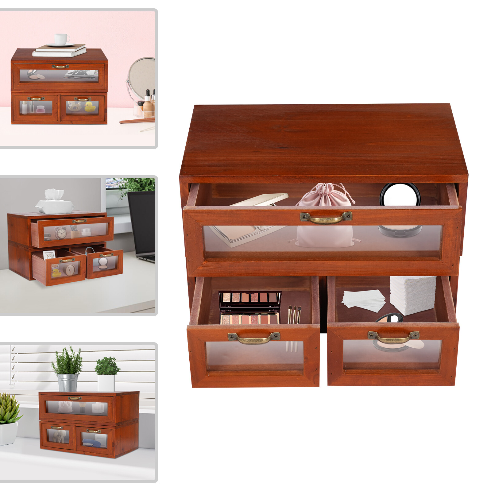 ToppiJoy 2 Tier Stackable Storage Drawers, Desktop Organizing Cabinet ...