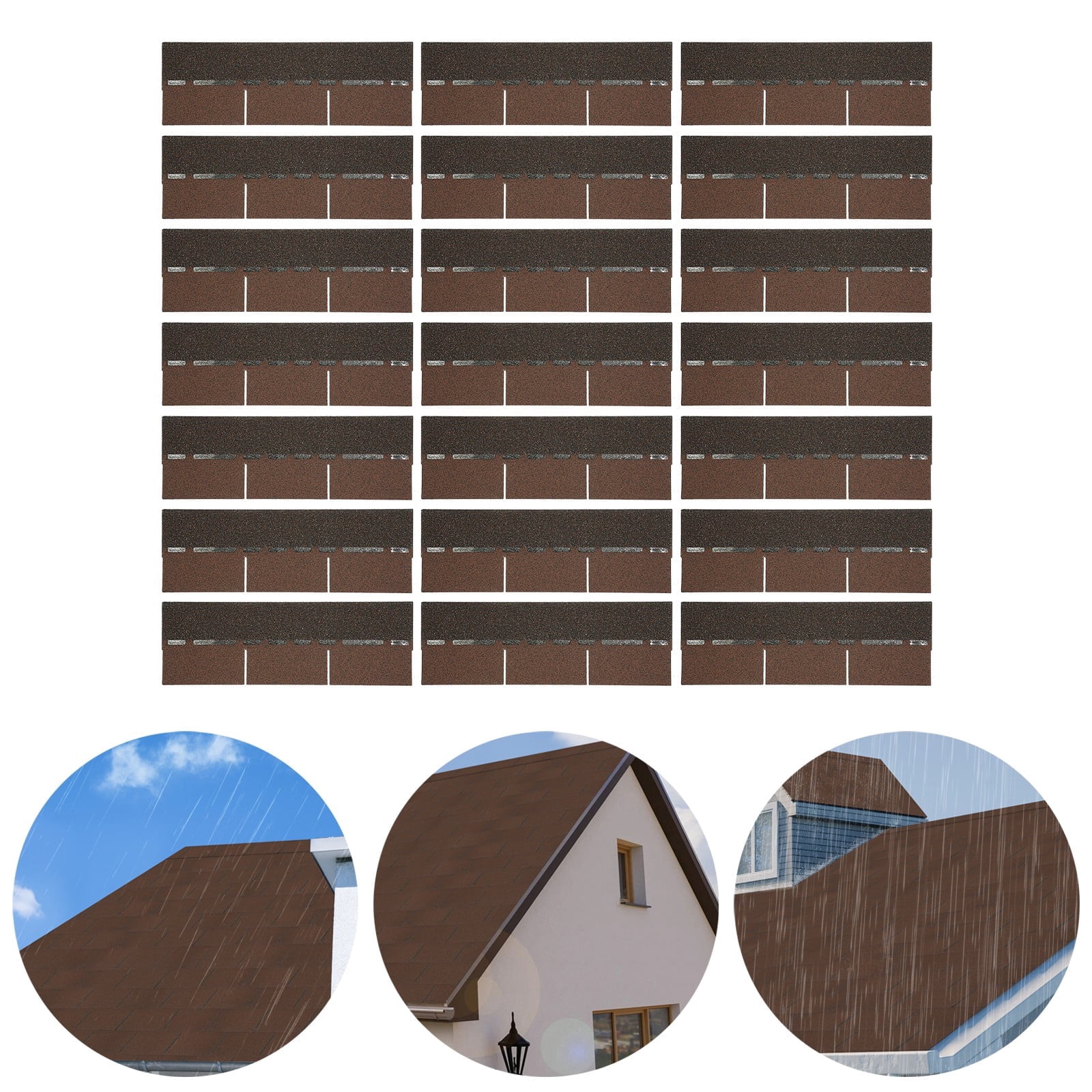 ToppiJoy 21Pcs Durable Asphalt Roofing Shingles, Outdoor Storage Shed ...