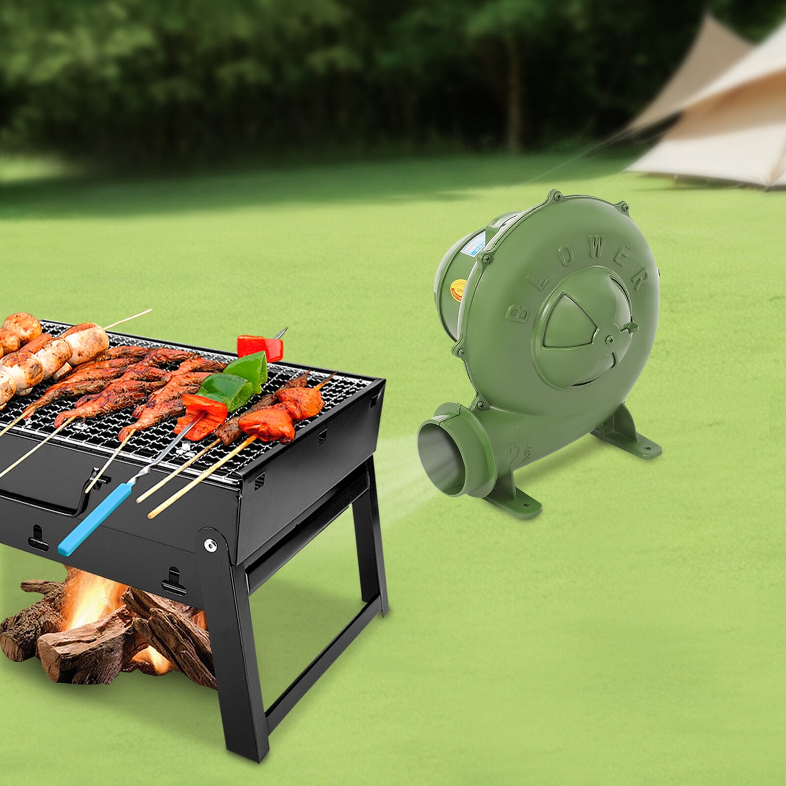 ToppiJoy 250W 141CFM Electric Blower Fan, BBQ Charcoal Blowers with ...