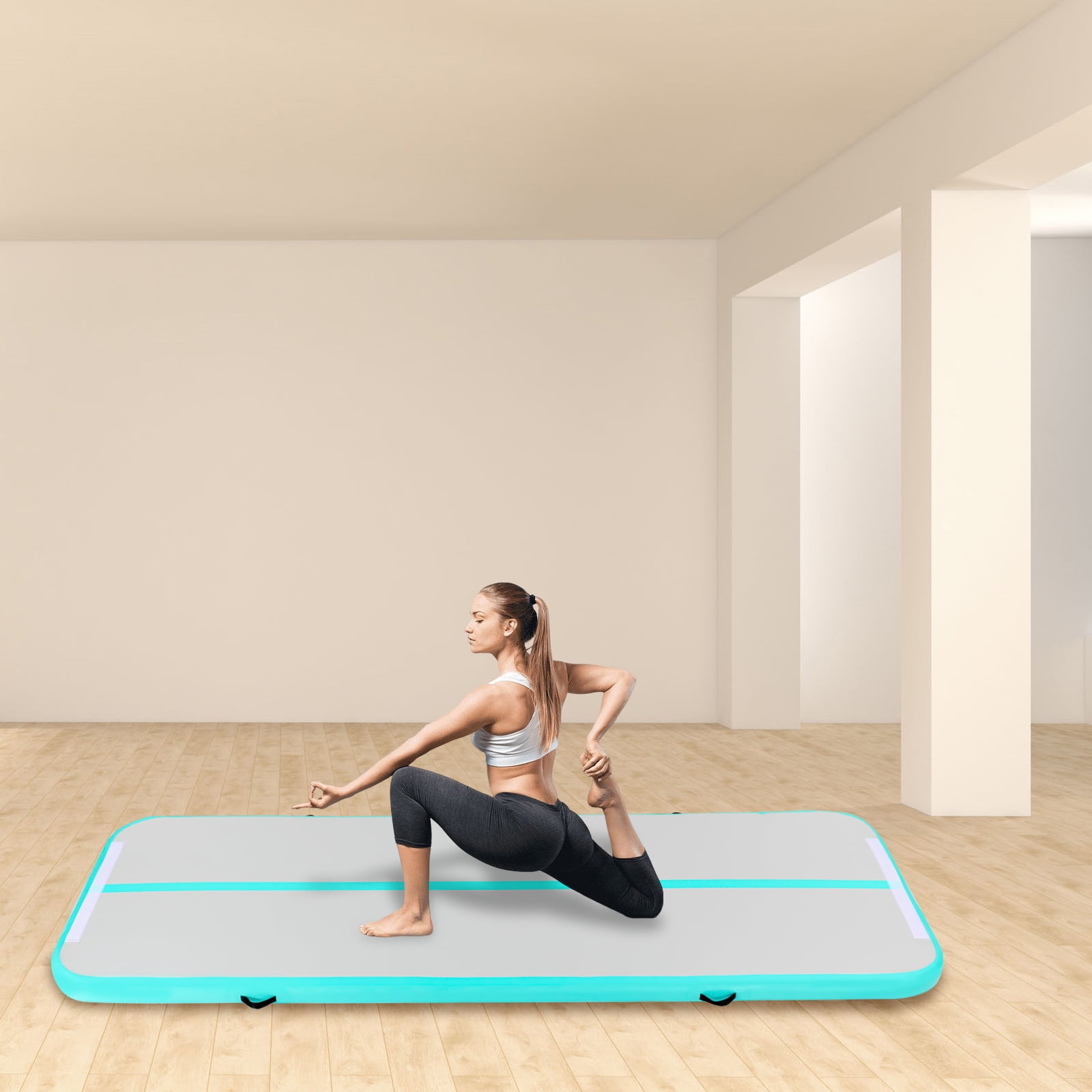 ToppiJoy 3.2*9.8ft Inflatable Air Gymnastics Mat Training Mats ...