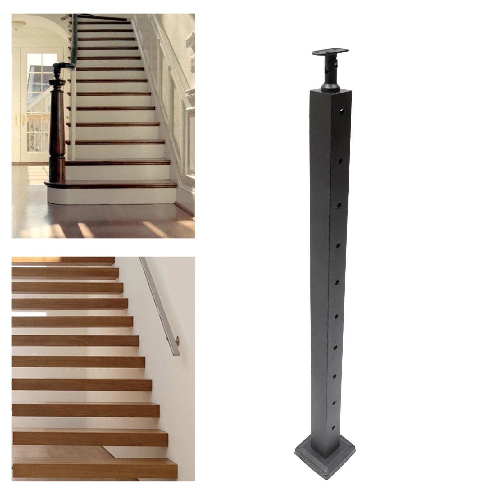 ToppiJoy 36*2*2in L-drilled Cable Railing Post, Stainless Steel Fence ...