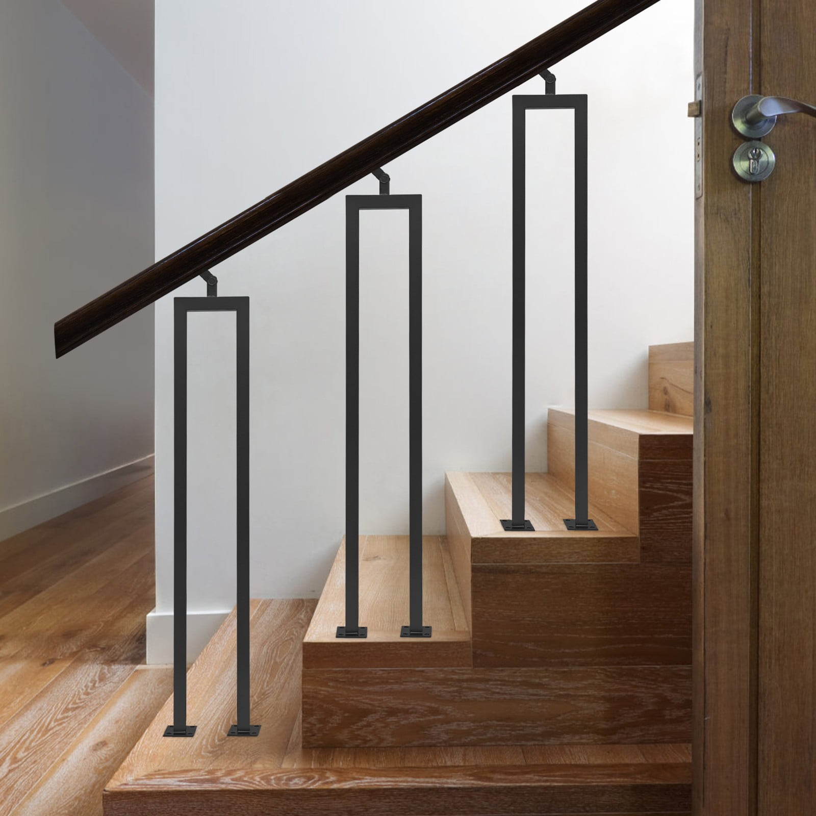 ToppiJoy 3Pcs U Shape Stair Handrail Metal Hand Rails Stair Balusters ...