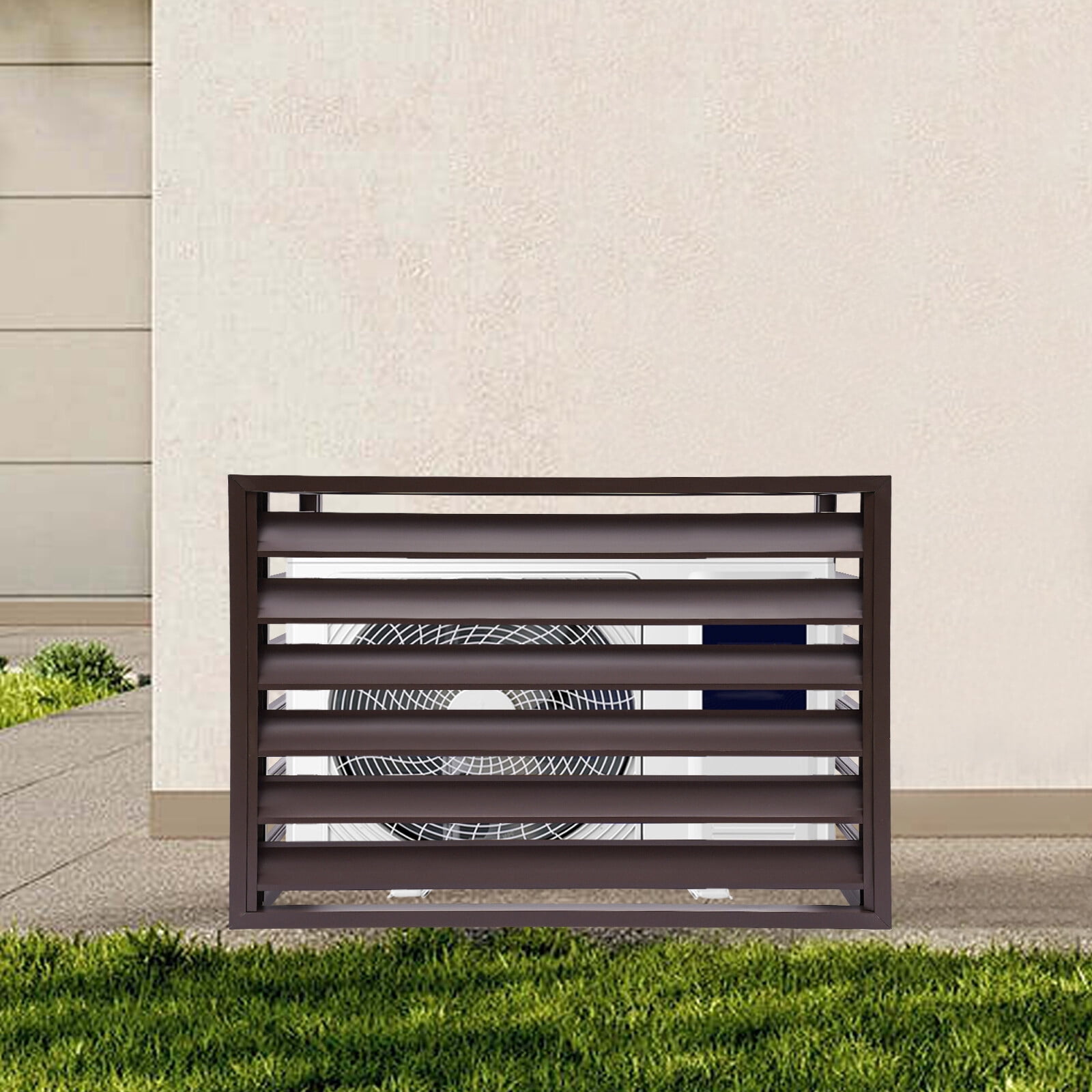 ToppiJoy 4 Panels Air Conditioner Fence Panel, Outdoor Privacy Fence ...