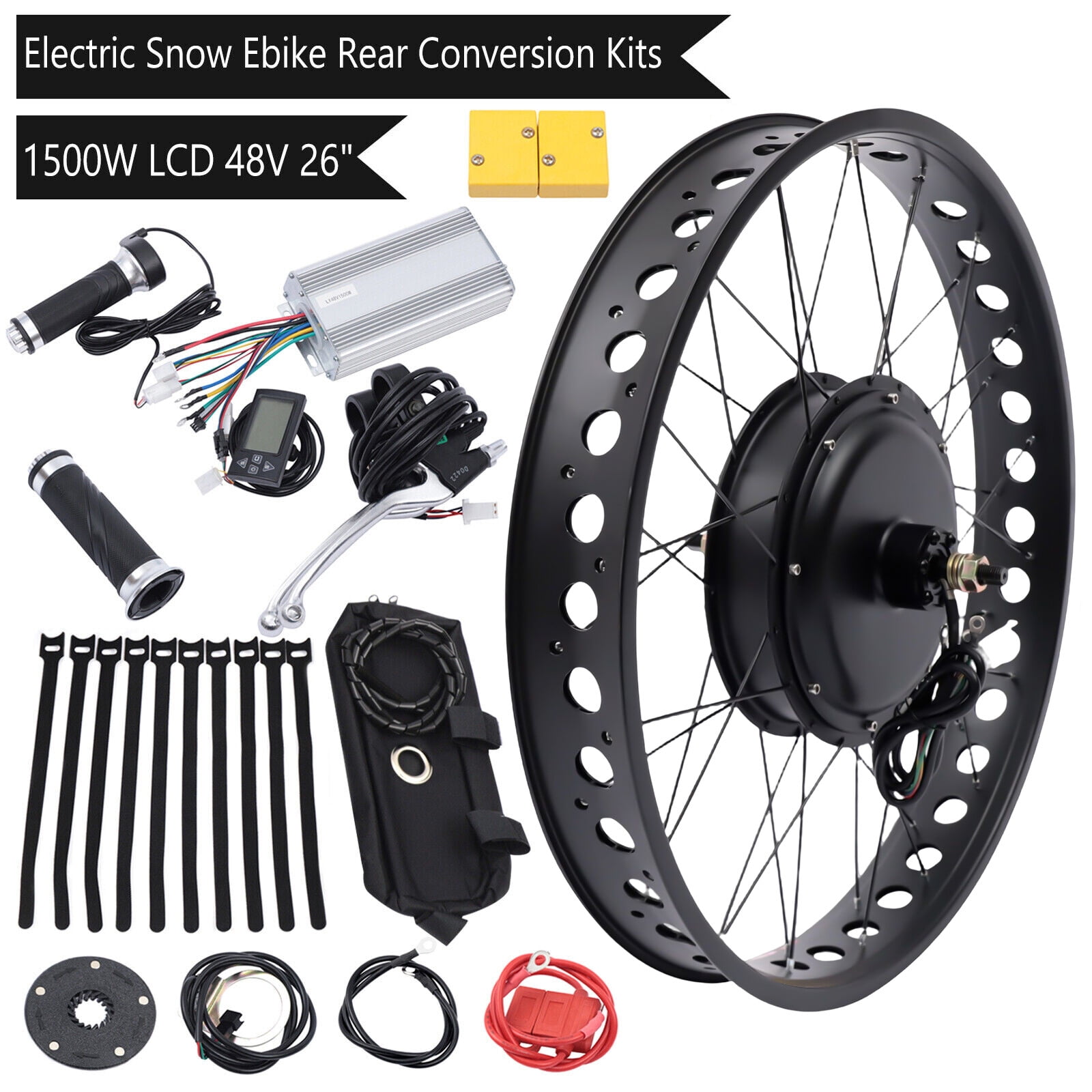 ToppiJoy 48V 1500W Electric Bike Conversion Kit, Rear Wheel E-Bike Hub ...
