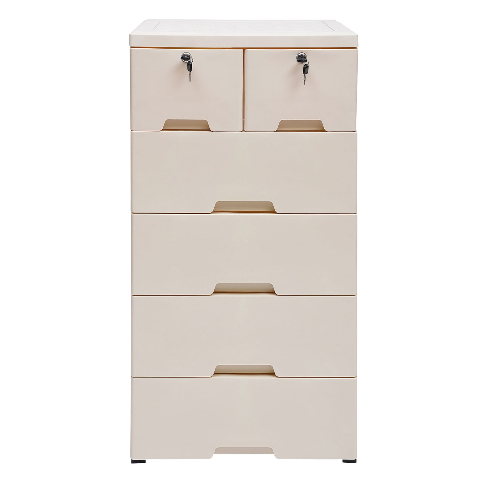 ToppiJoy 5 Layers Plastic Lockable Dresser, Towel Storage Cabinet ...