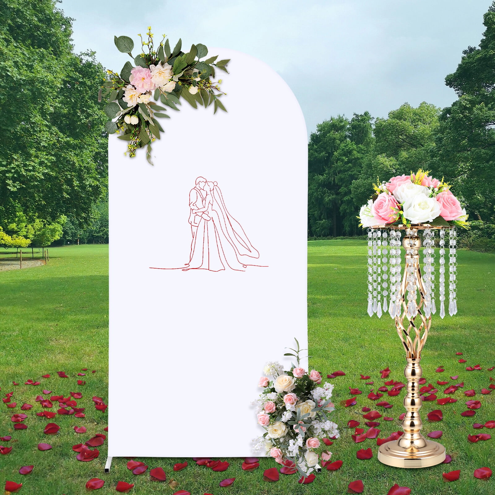 ToppiJoy 6.56ft Balloon Arch Frame Kit, Metal Arch Backdrop Bracket ...