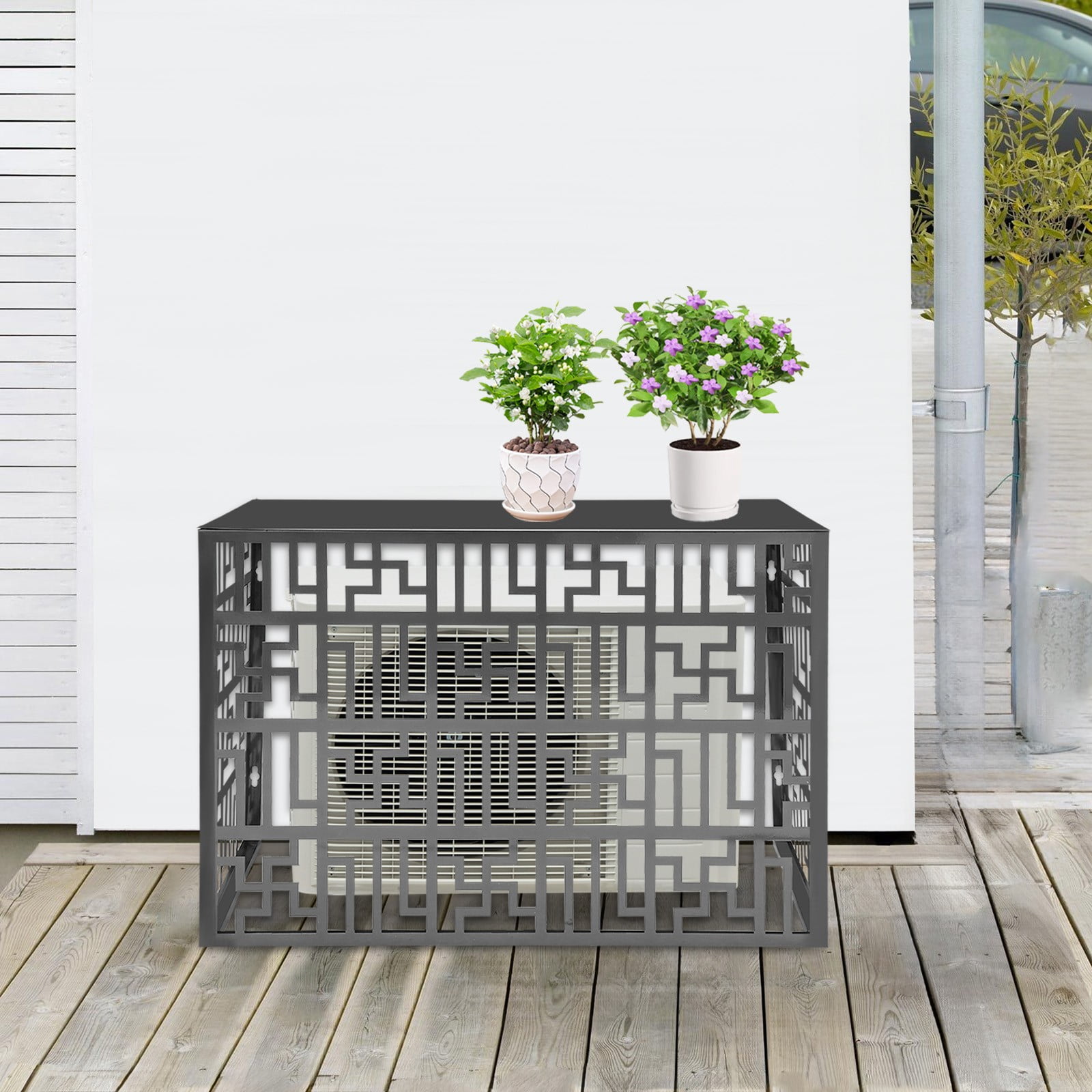 ToppiJoy Air Conditioner Fence, AC Cover Outdoor Condenser Protective ...